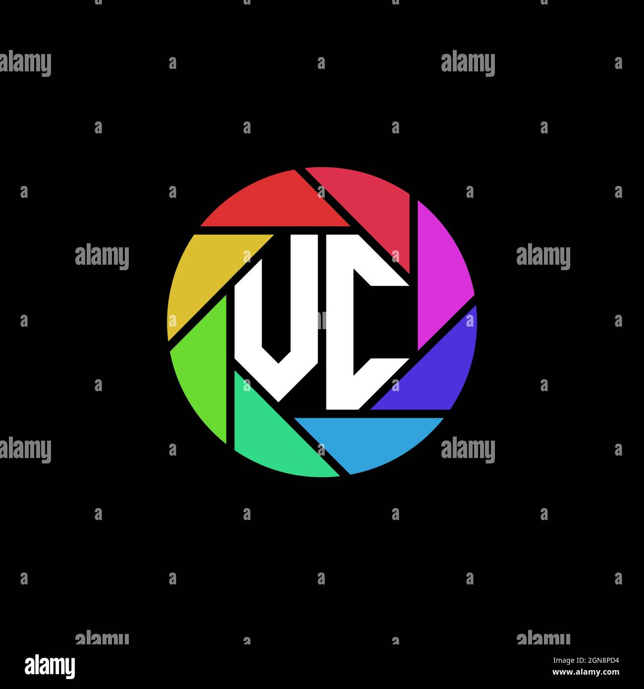 VC Initial ESport gaming logo. Modern head Skull shape template vector ...