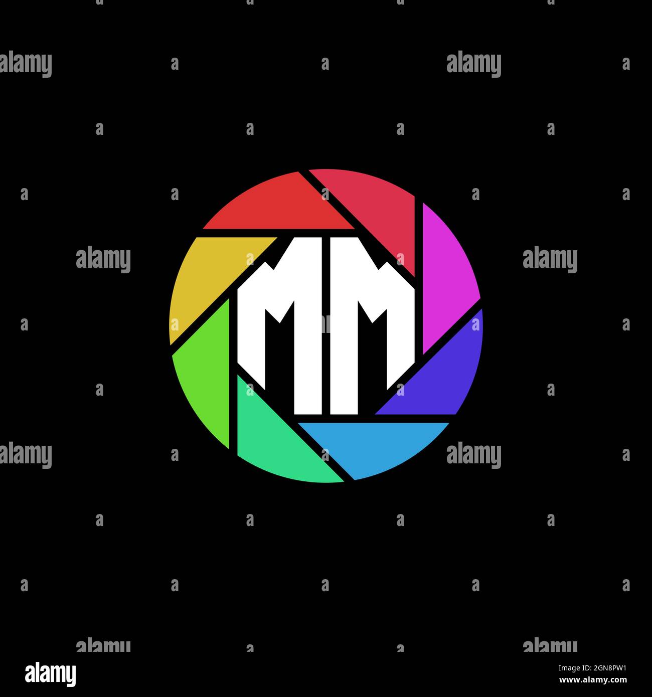 MM Initial ESport gaming logo. Modern head Skull shape template vector ...
