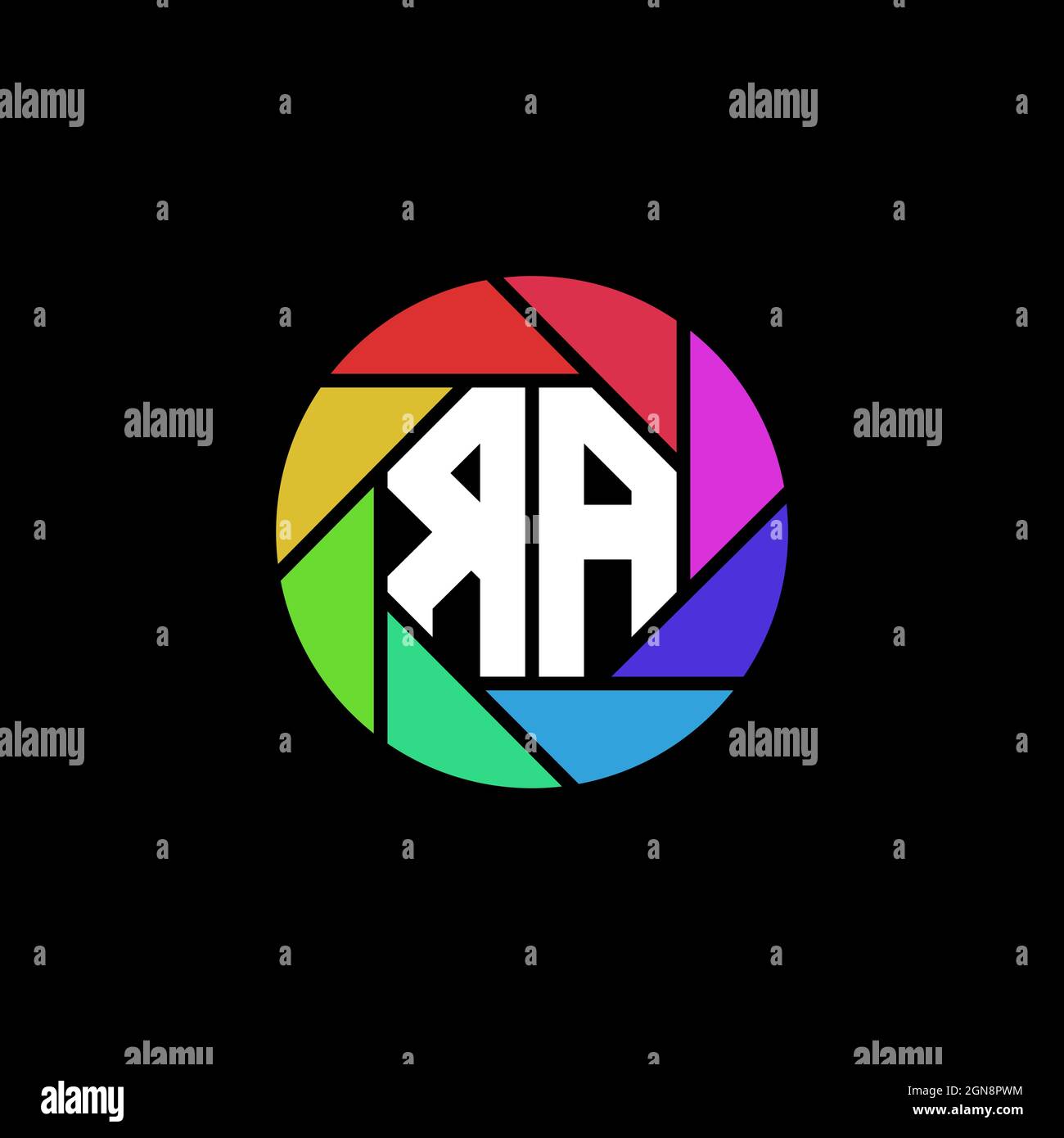 RA Initial ESport gaming logo. Modern head Skull shape template vector ...