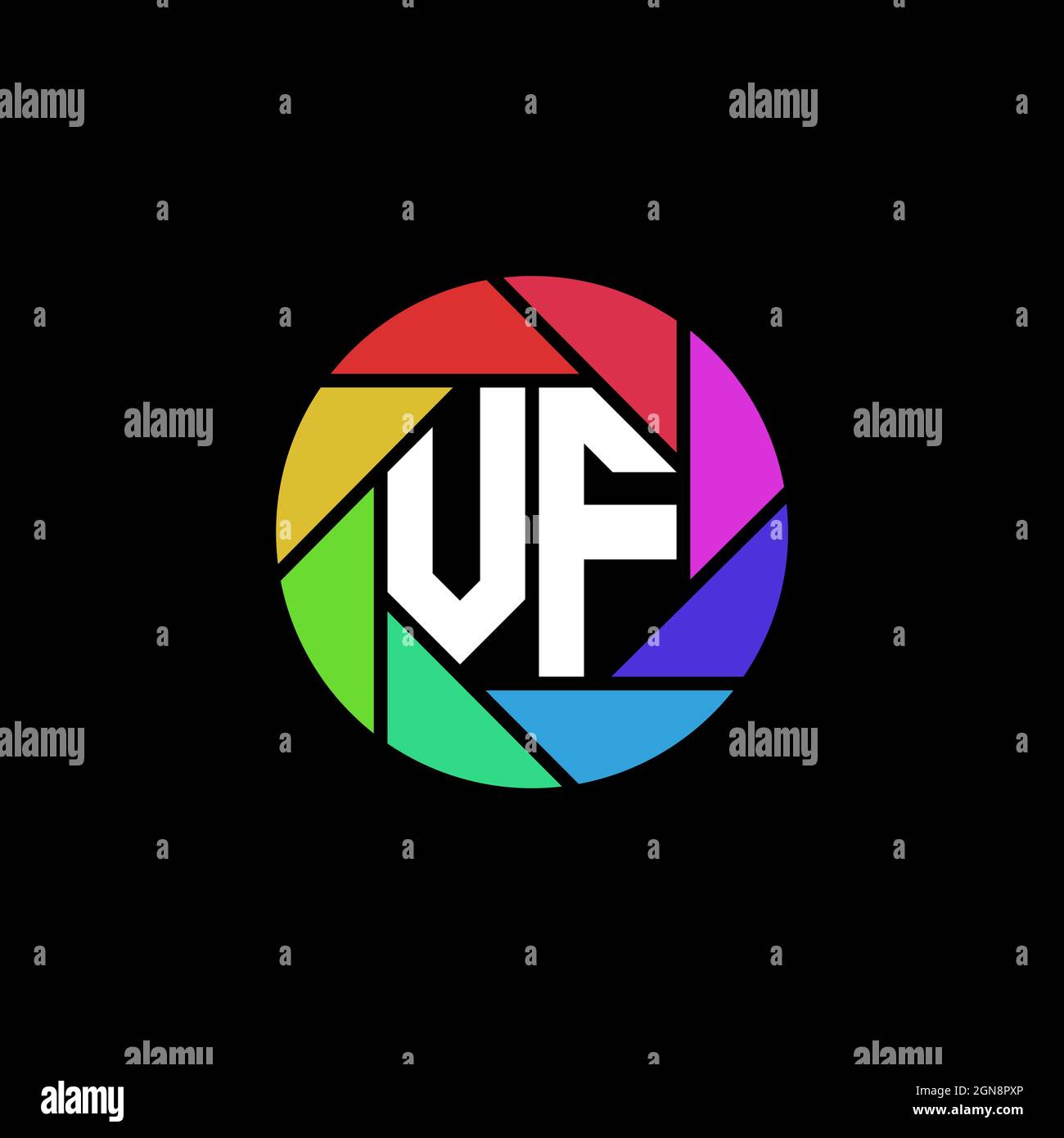 VF Initial ESport gaming logo. Modern head Skull shape template vector ...