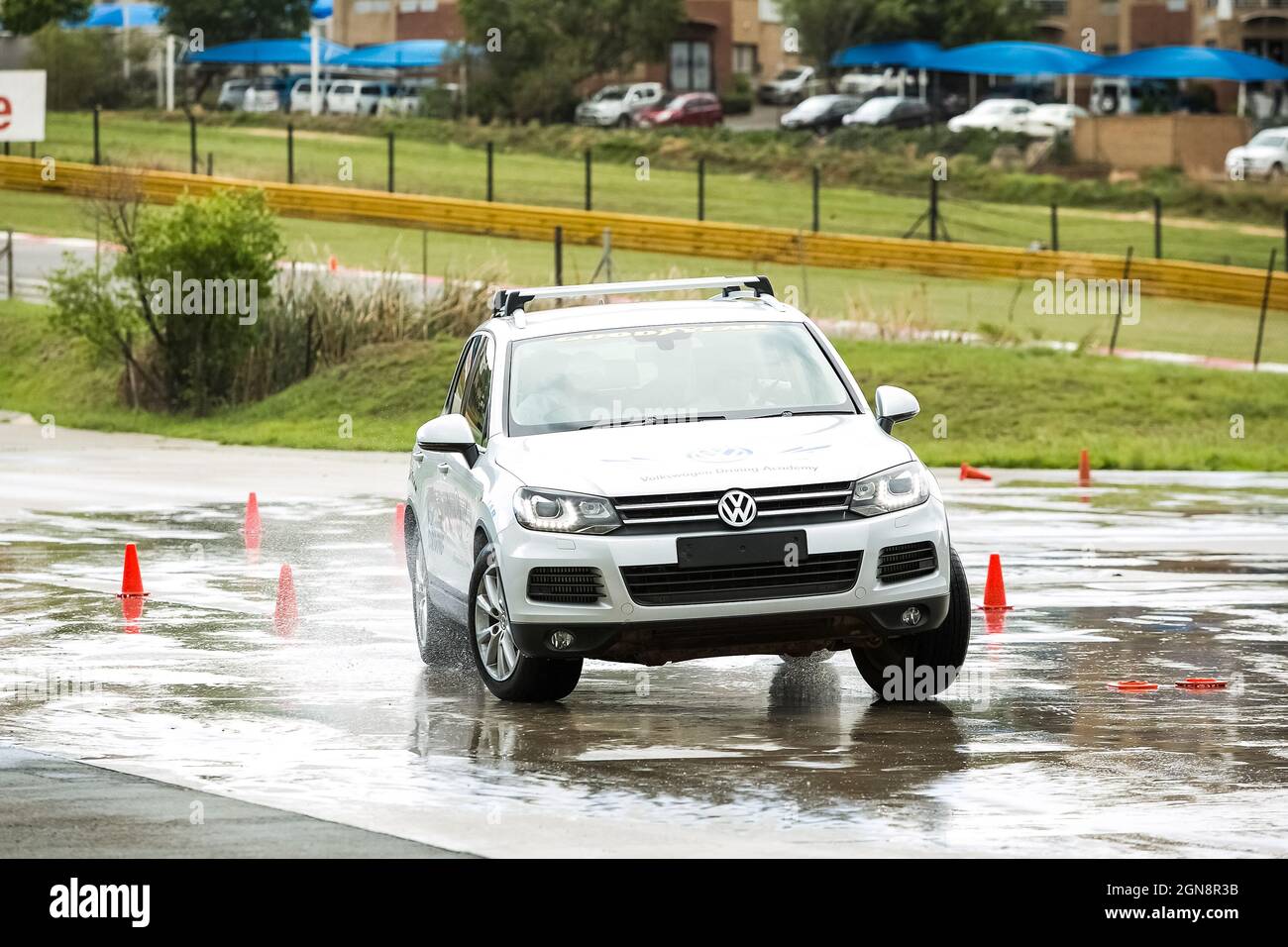 JOHANNESBURG, SOUTH AFRICA - Aug 11, 2021: The VW advanced driving ...