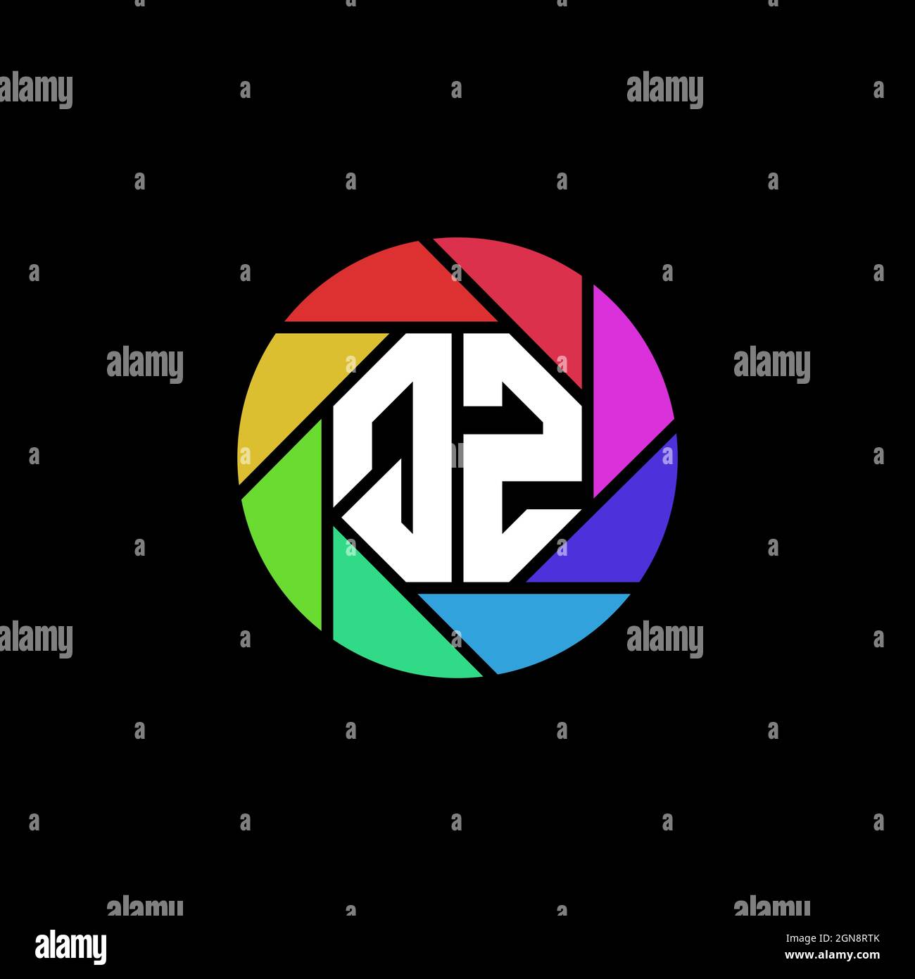 QZ Initial ESport gaming logo. Modern head Skull shape template vector ...