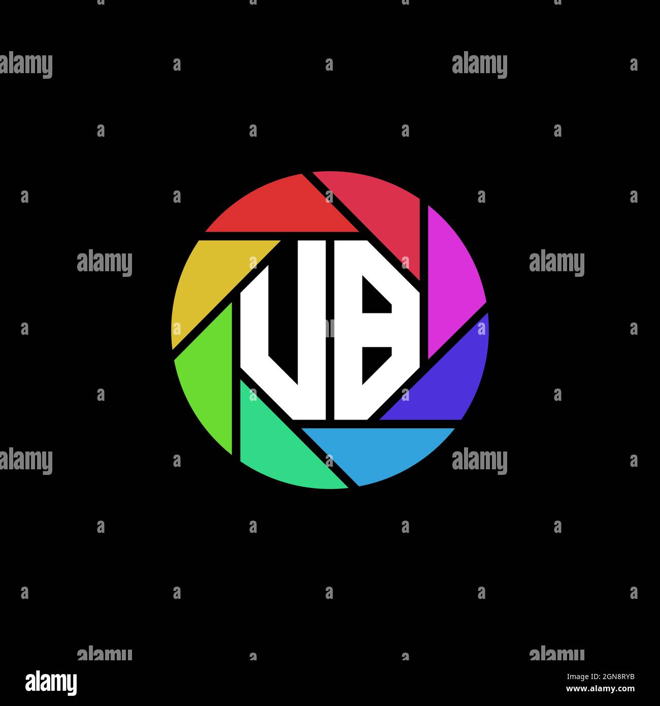 UB Initial ESport gaming logo. Modern head Skull shape template vector ...