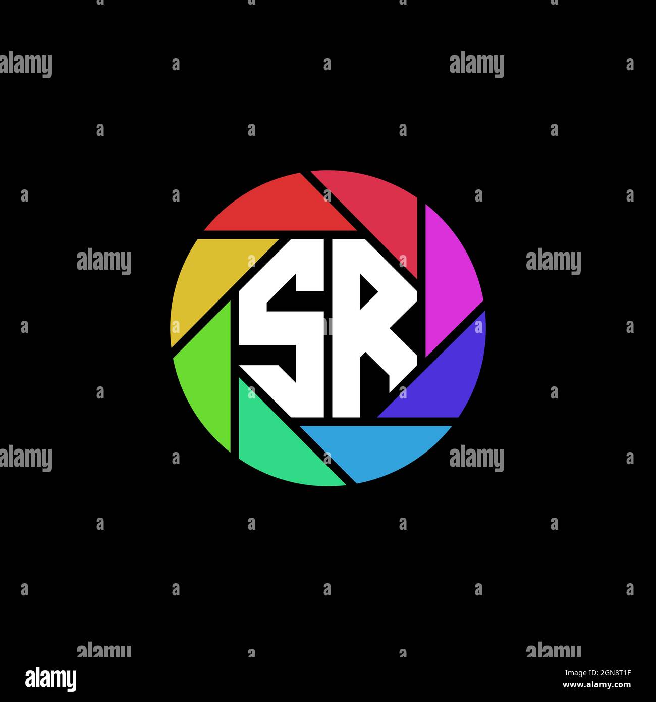 SR Initial ESport gaming logo. Modern head Skull shape template vector ...