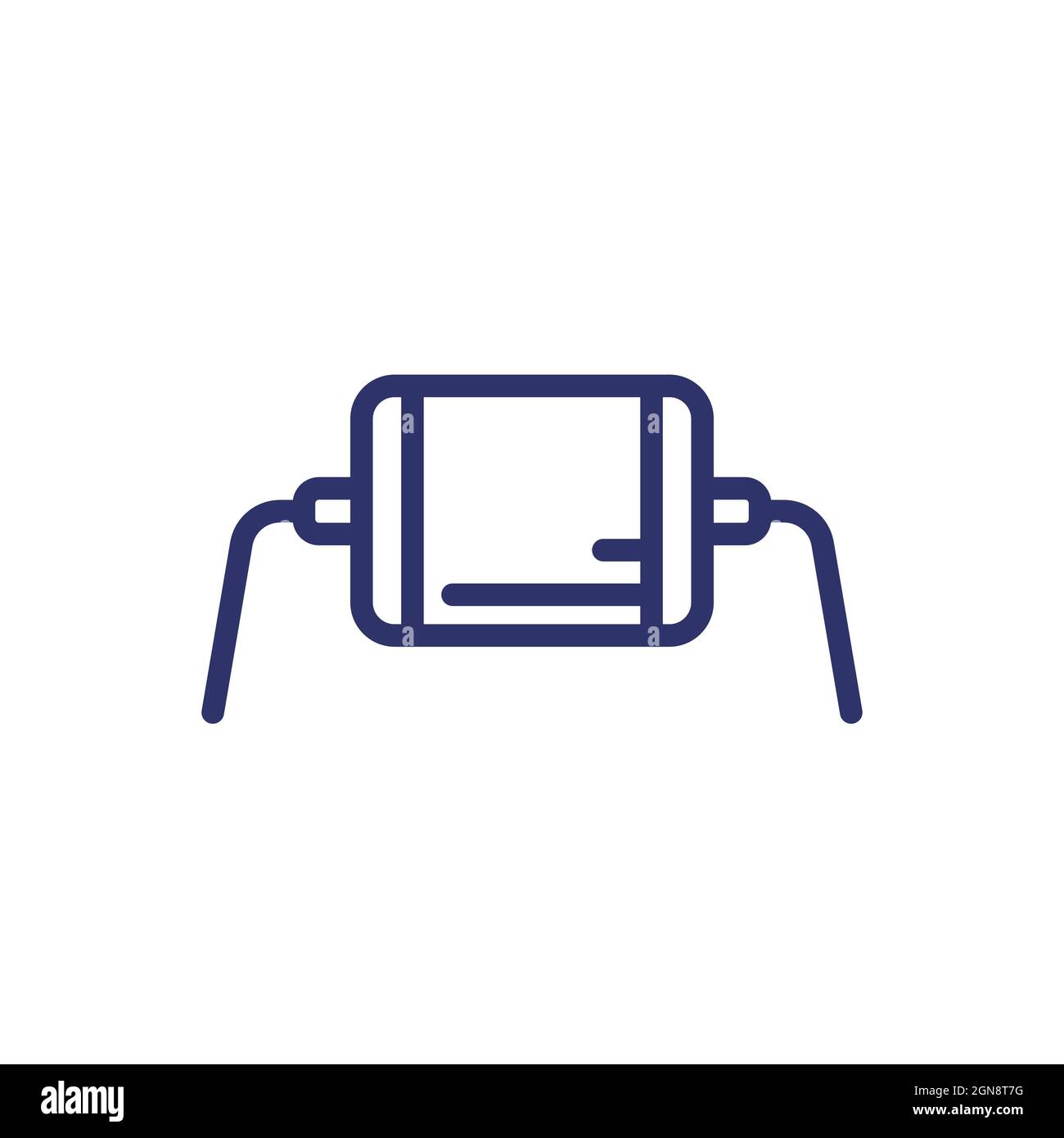 Resistor line icon on Stock Vector Images - Alamy