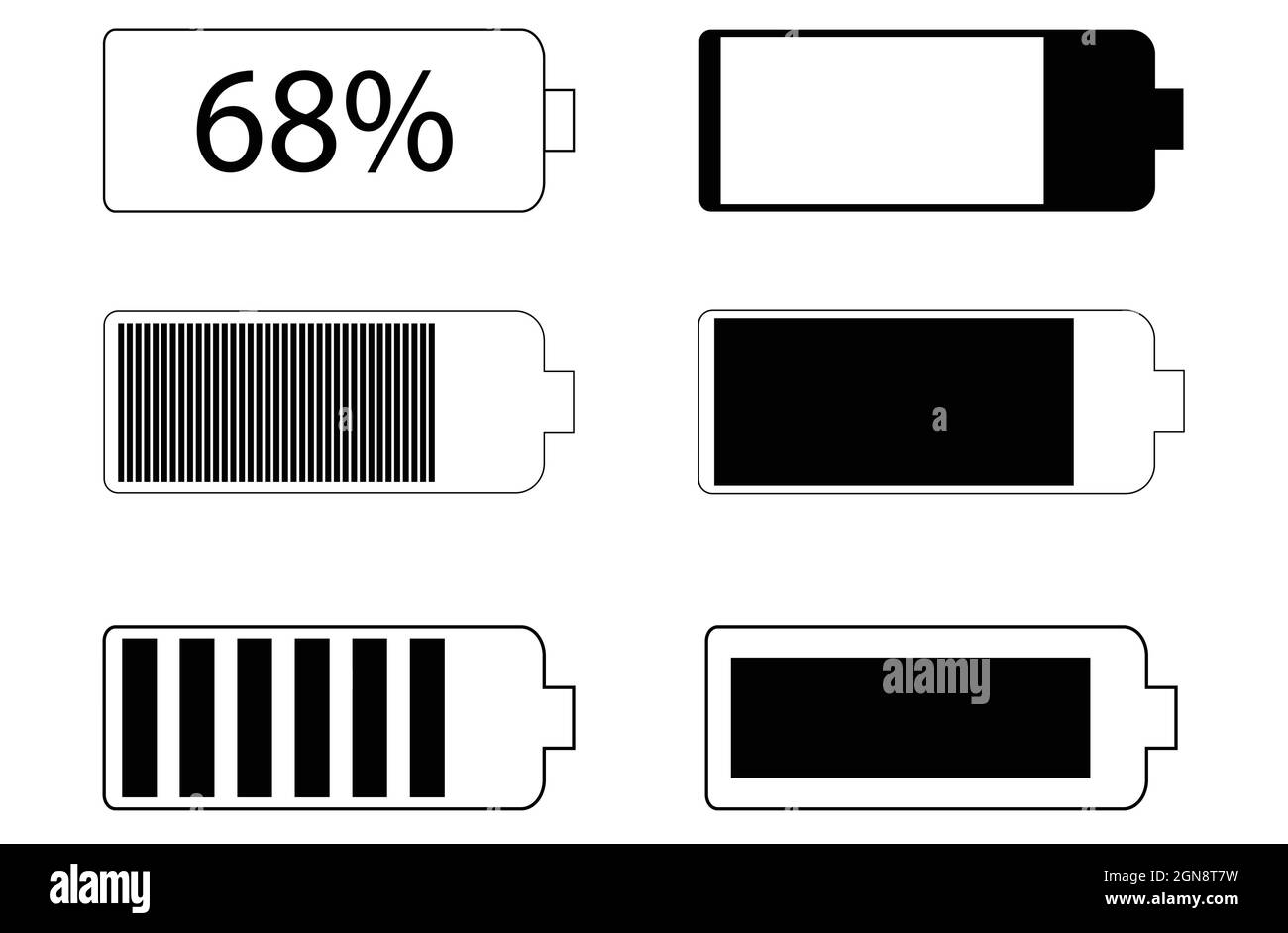 Mobile battery different icon vector template Stock Vector Image & Art ...