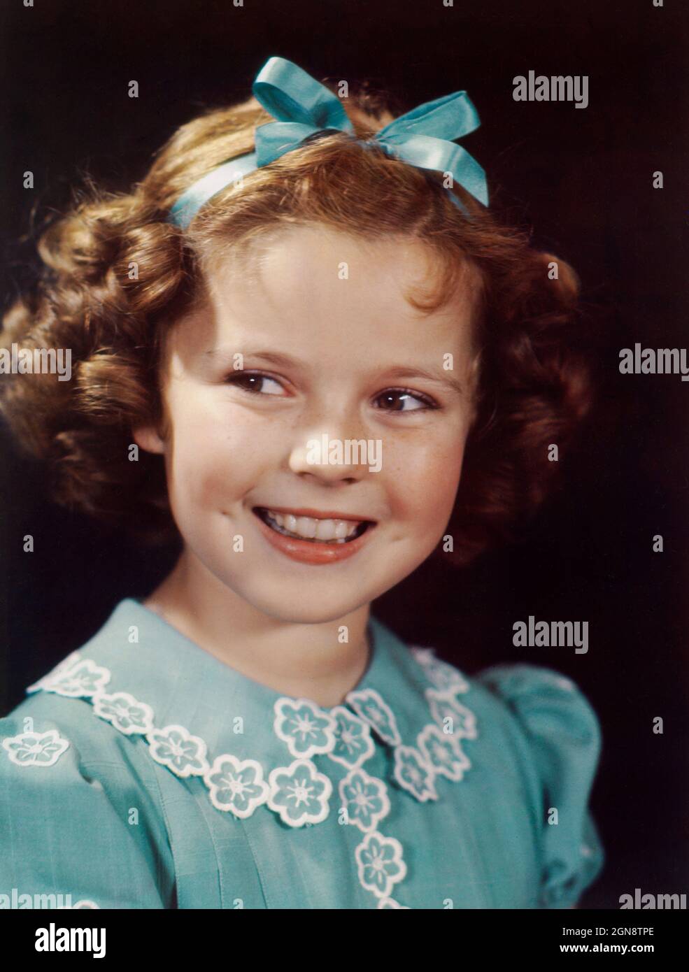 Shirley Temple (1928-2014) American Actress, head and shoulders ...