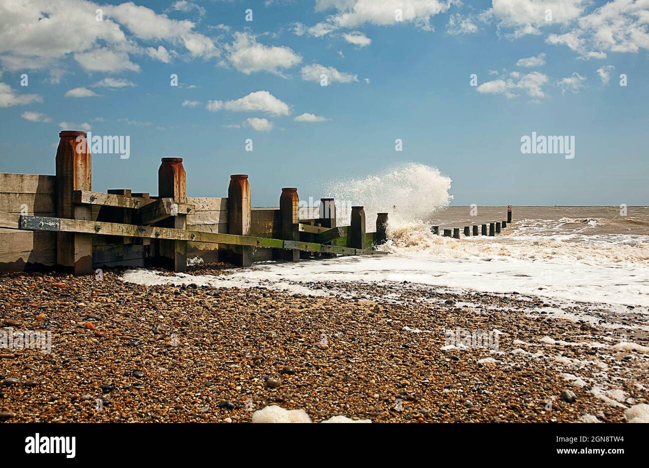 Wooden pier on beach hi-res stock photography and images - Alamy