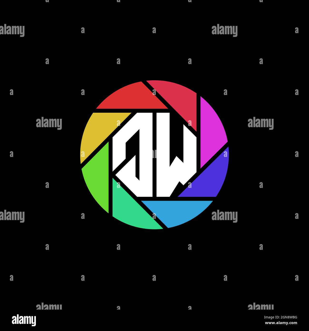 Qw monogram Stock Vector Images - Alamy