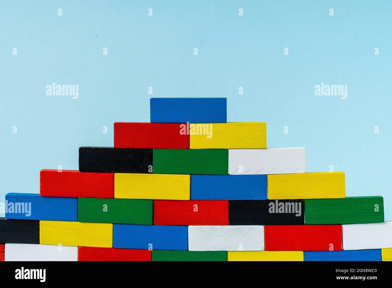 Stack of colorful wooden cuboid shape perfect for background Stock ...