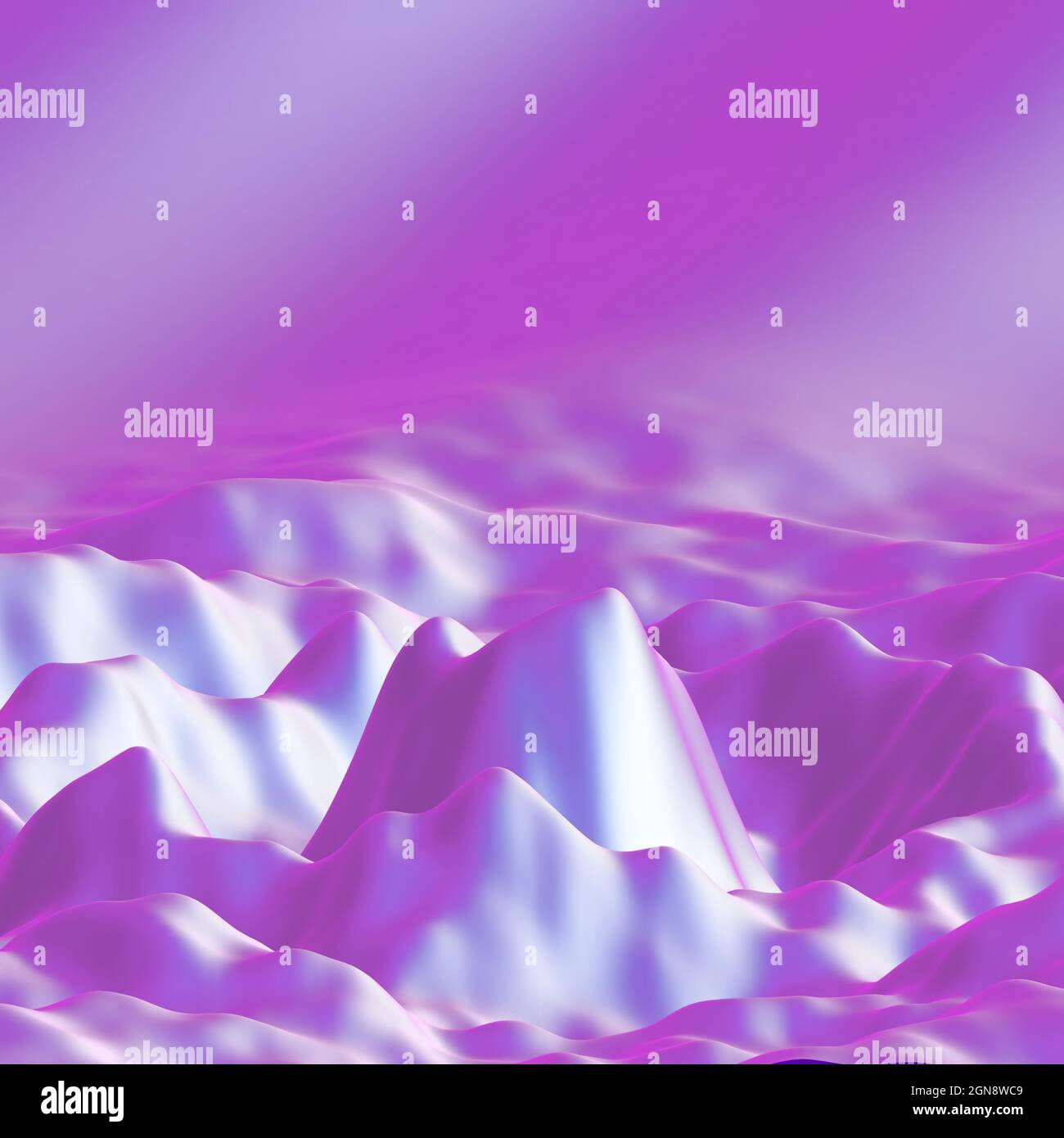 Pink 3D wavy forms. Sound wave abstract background Stock Vector Image ...