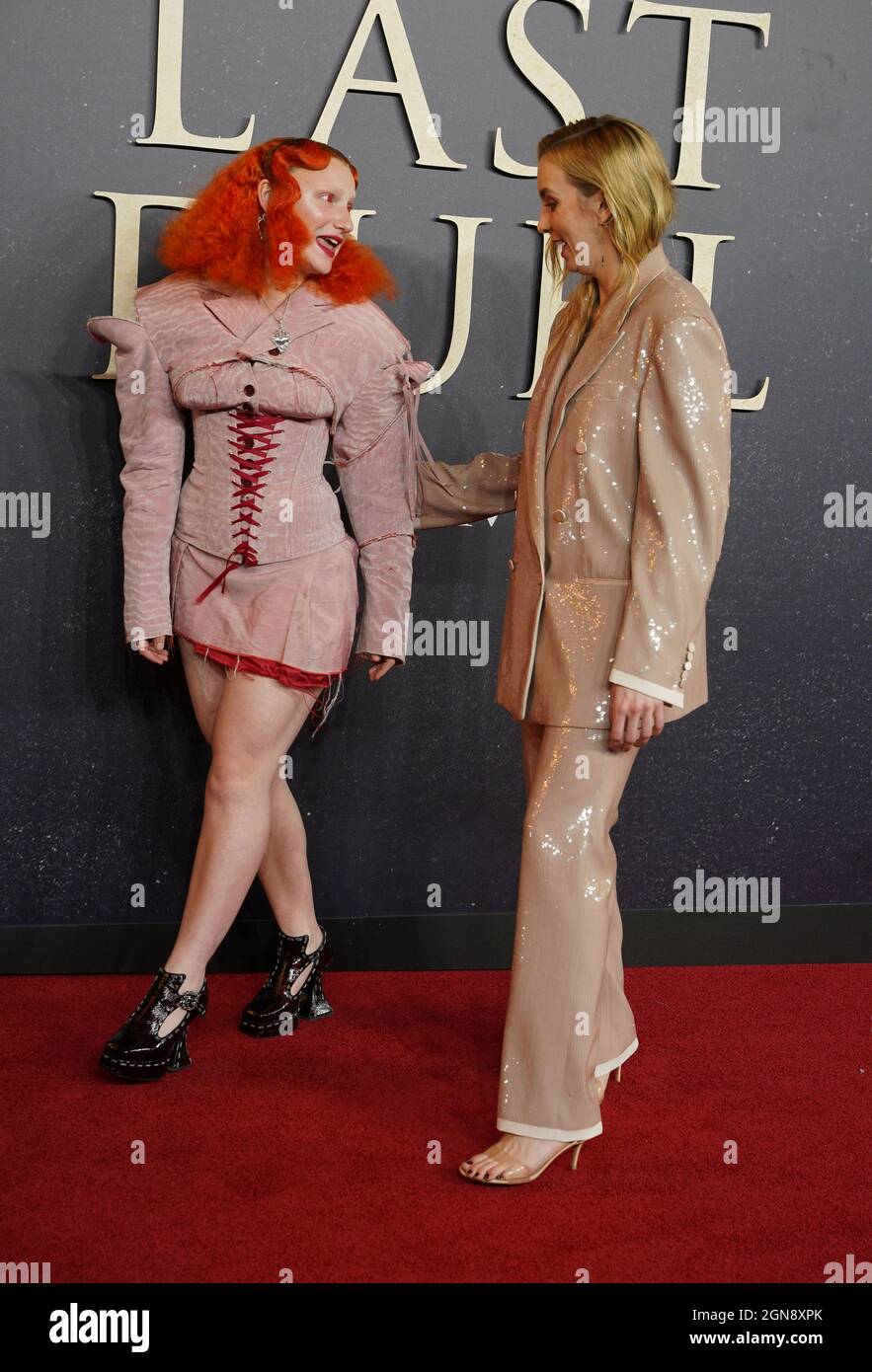 Tallulah Haddon (left) and Jodie Comer attending the UK premiere of The Last Duel at the Odeon ...