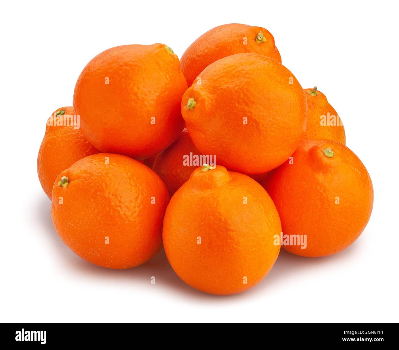 minneola tangelo tangerine path isolated on white Stock Photo - Alamy