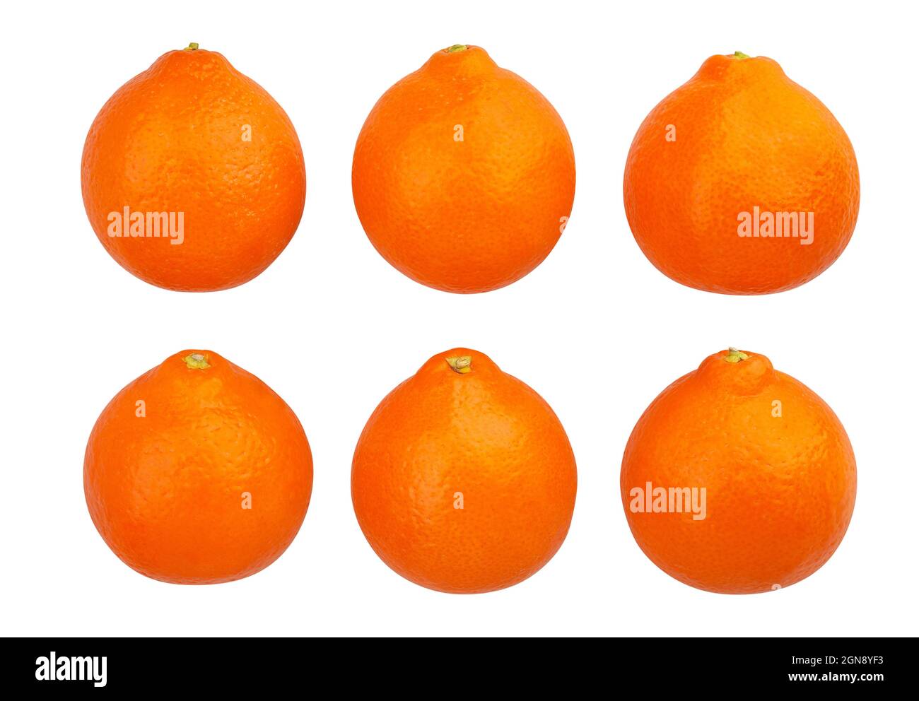 minneola tangelo tangerine path isolated on white Stock Photo - Alamy