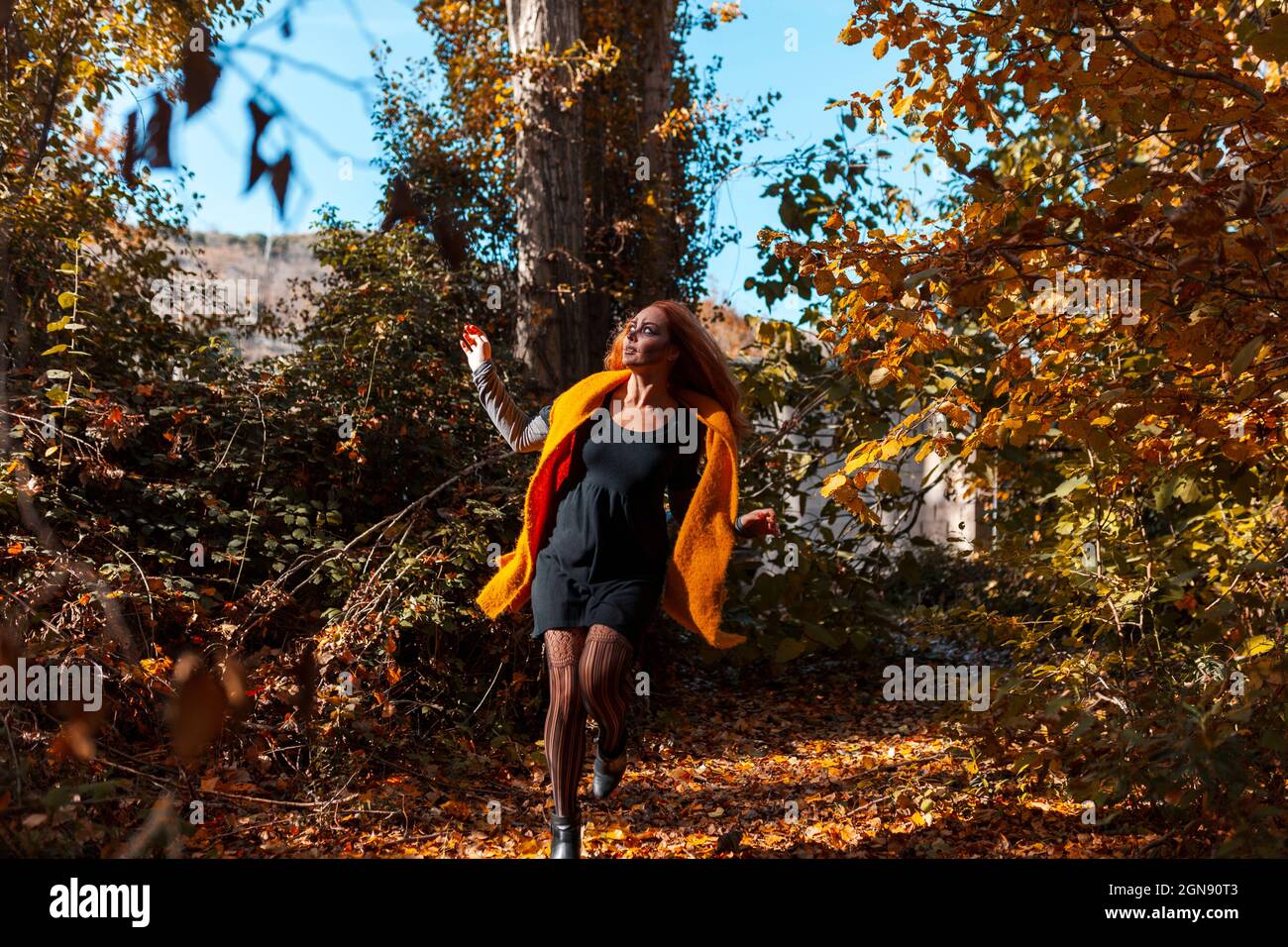 People Running Away Scared In The Woods