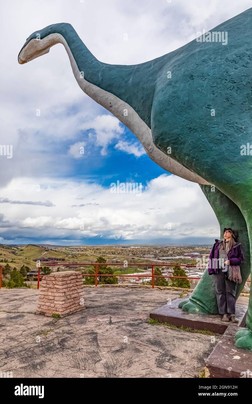 Apatosaurus in Dinosaur Park, a family fun roadside attraction build by ...