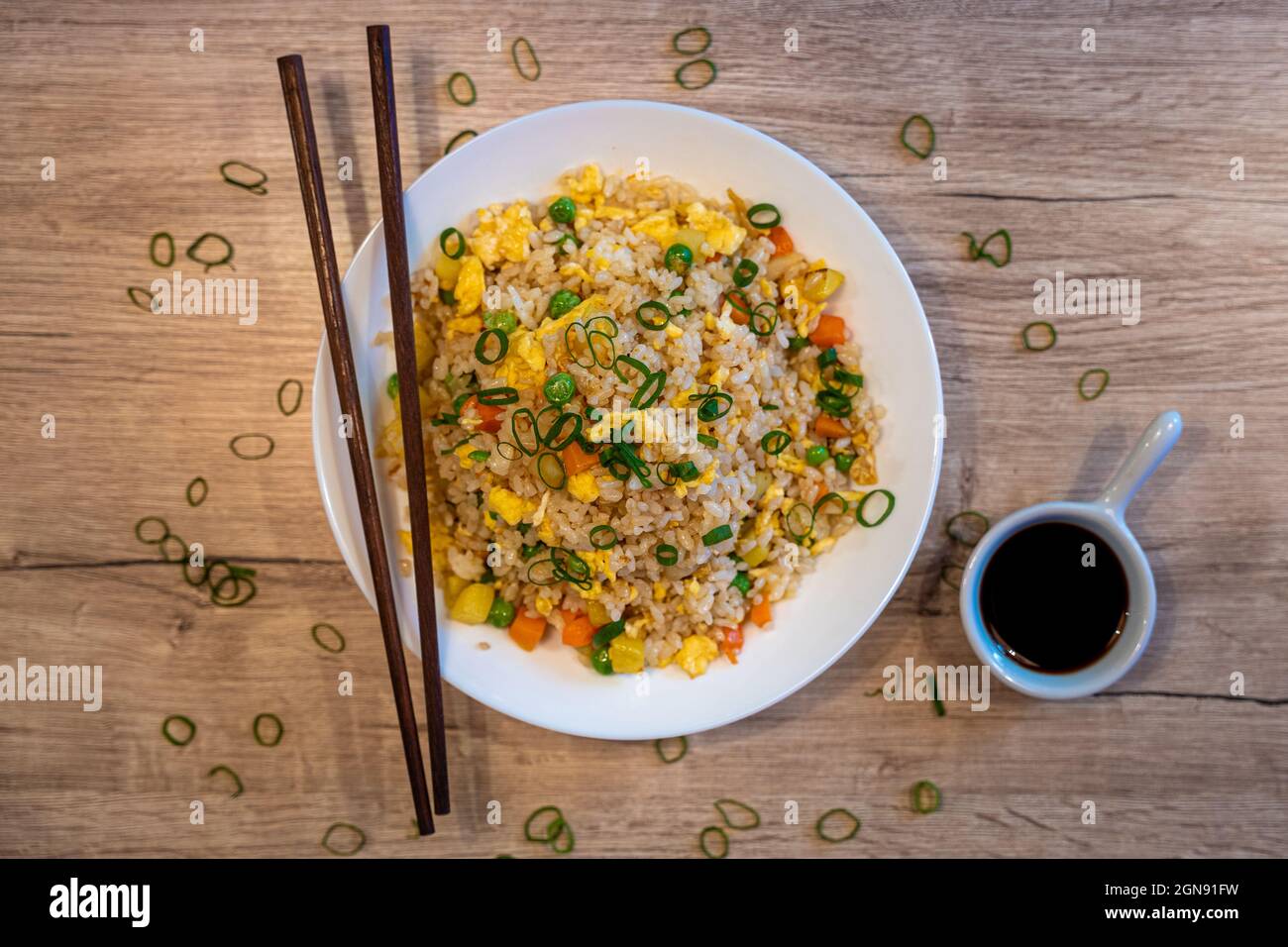 Chinese traditional meal, mixed rice with vegetables Stock Photo - Alamy