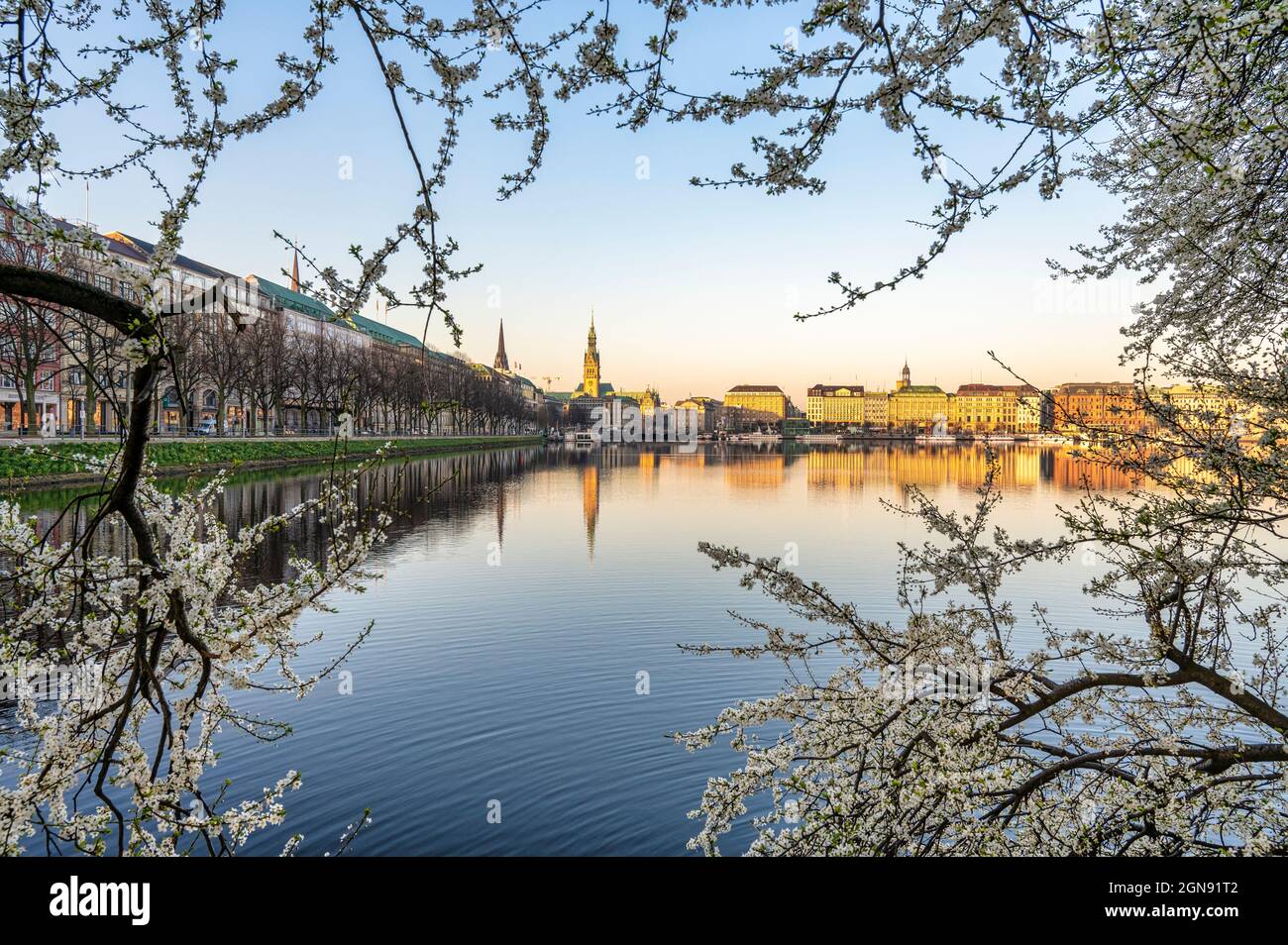 Inner alster lake spring hi-res stock photography and images - Alamy