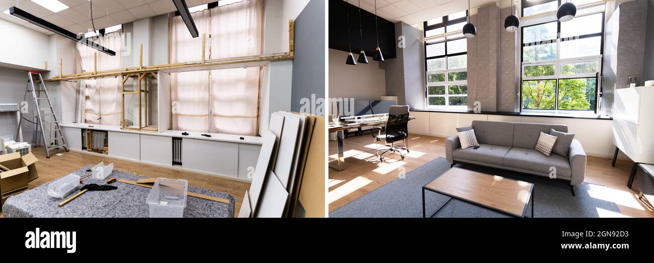 Before and after house renovation hi-res stock photography and images ...