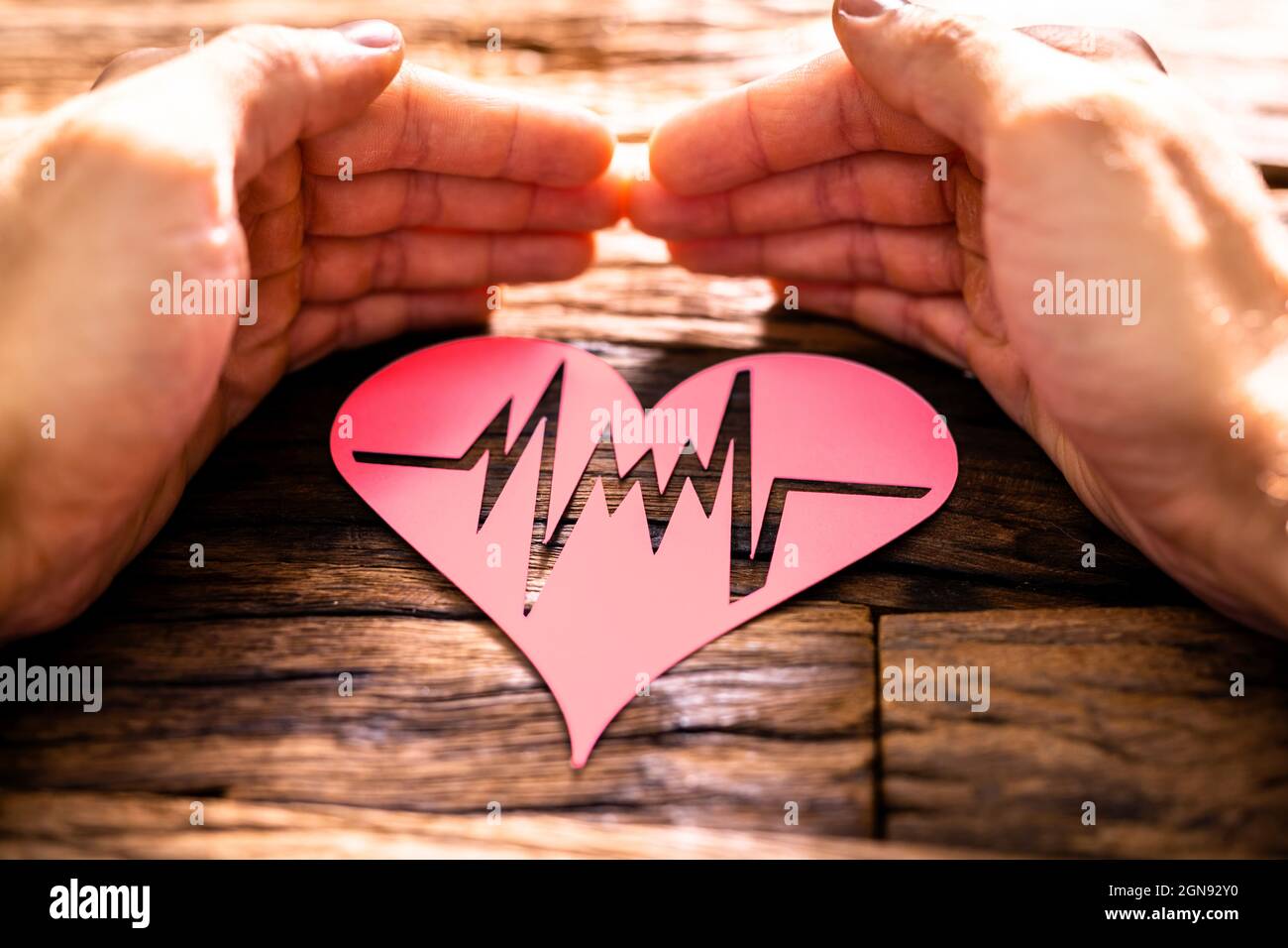 Heart Health And Cardiology. Medical Heartbeat And Insurance Stock ...