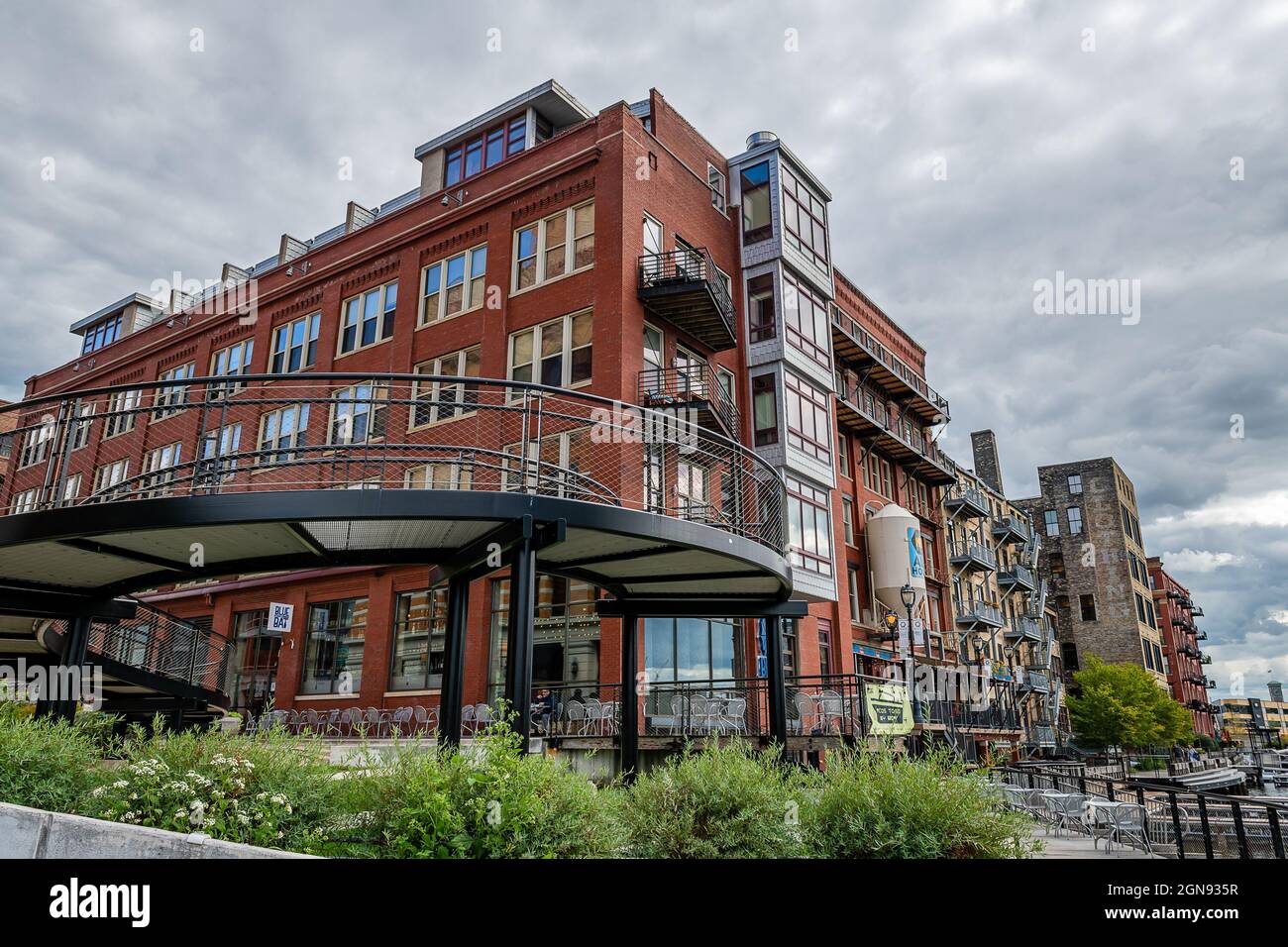 The Milwaukee Riverwalk Stock Photo - Alamy