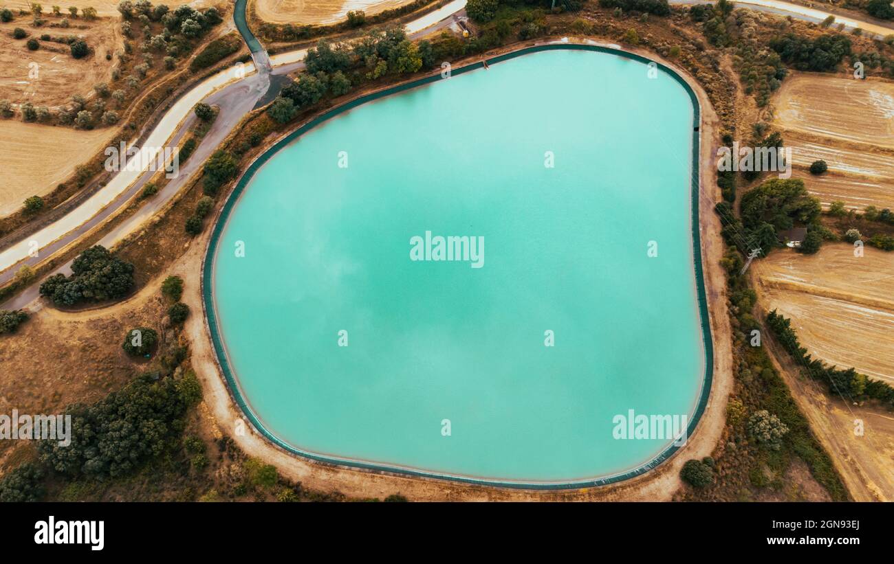 Aerial view pond landscape hi-res stock photography and images - Alamy