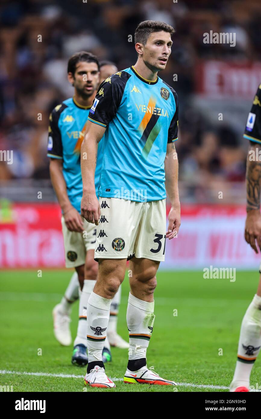 Mattia Calandra of Venezia FC seen during the Serie A 2021/22 football ...