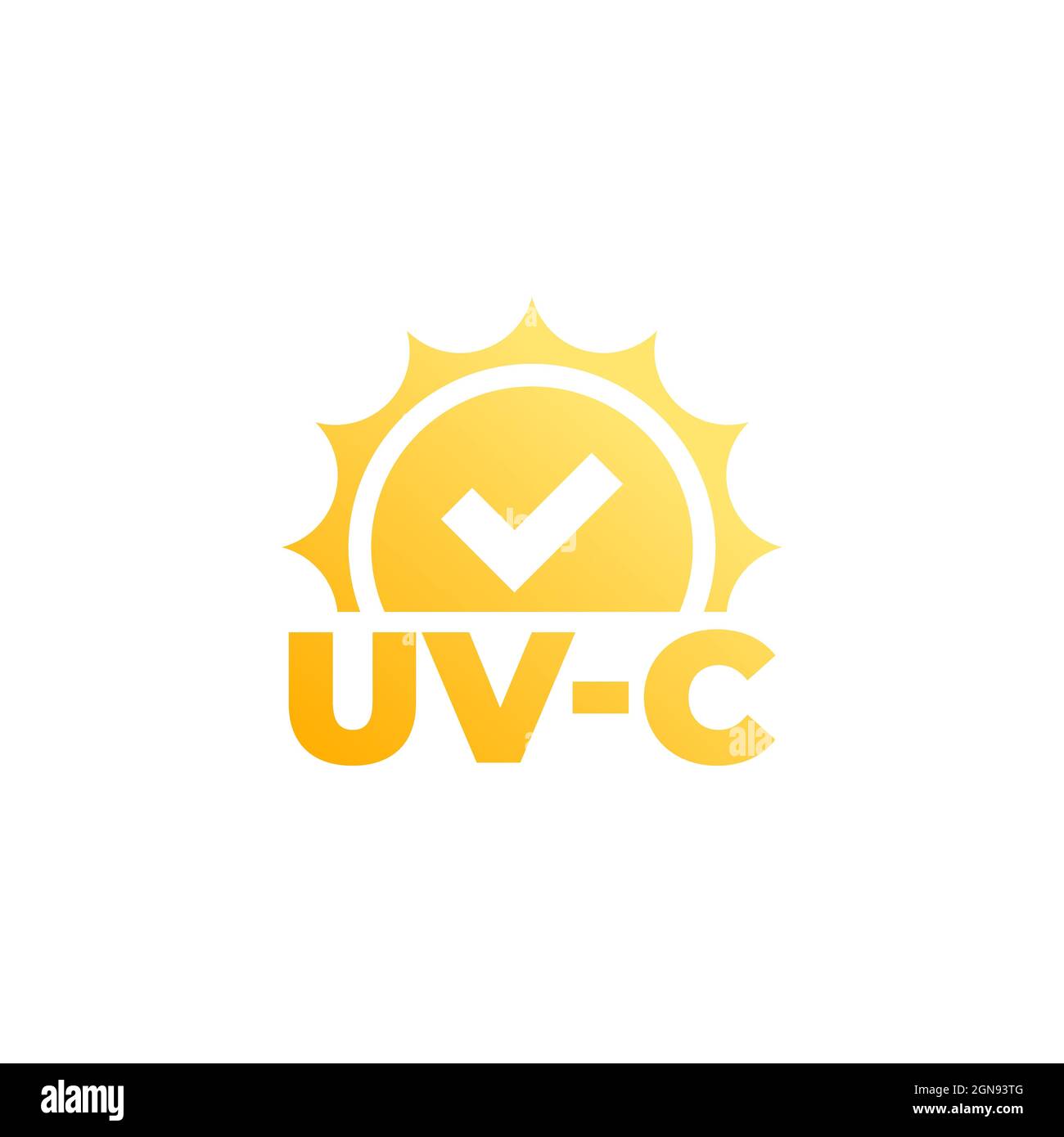 UV-C light, uv disinfection icon, vector label Stock Vector Image & Art - Alamy