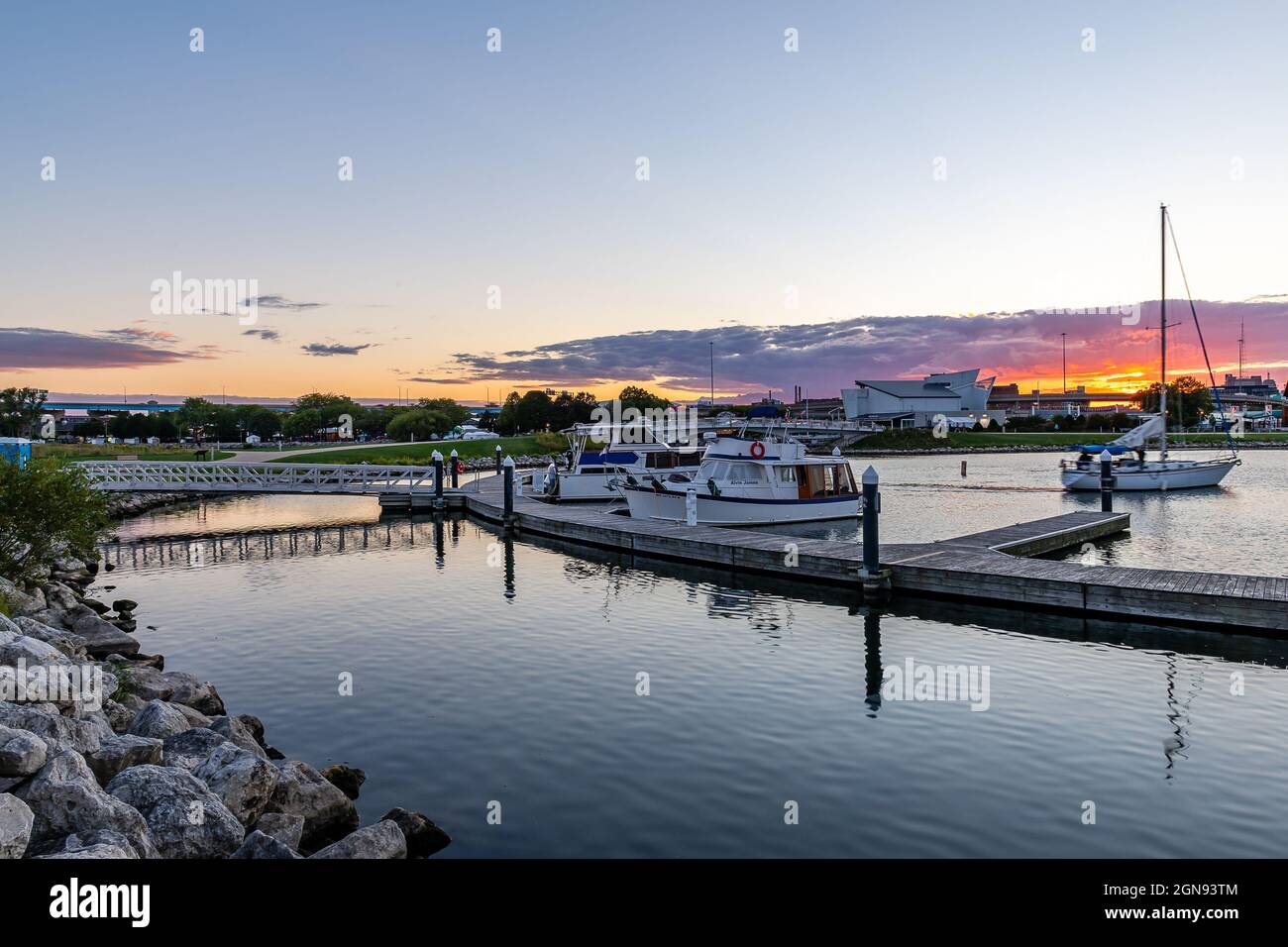 Lakeshore State Park at Sunset Stock Photo - Alamy