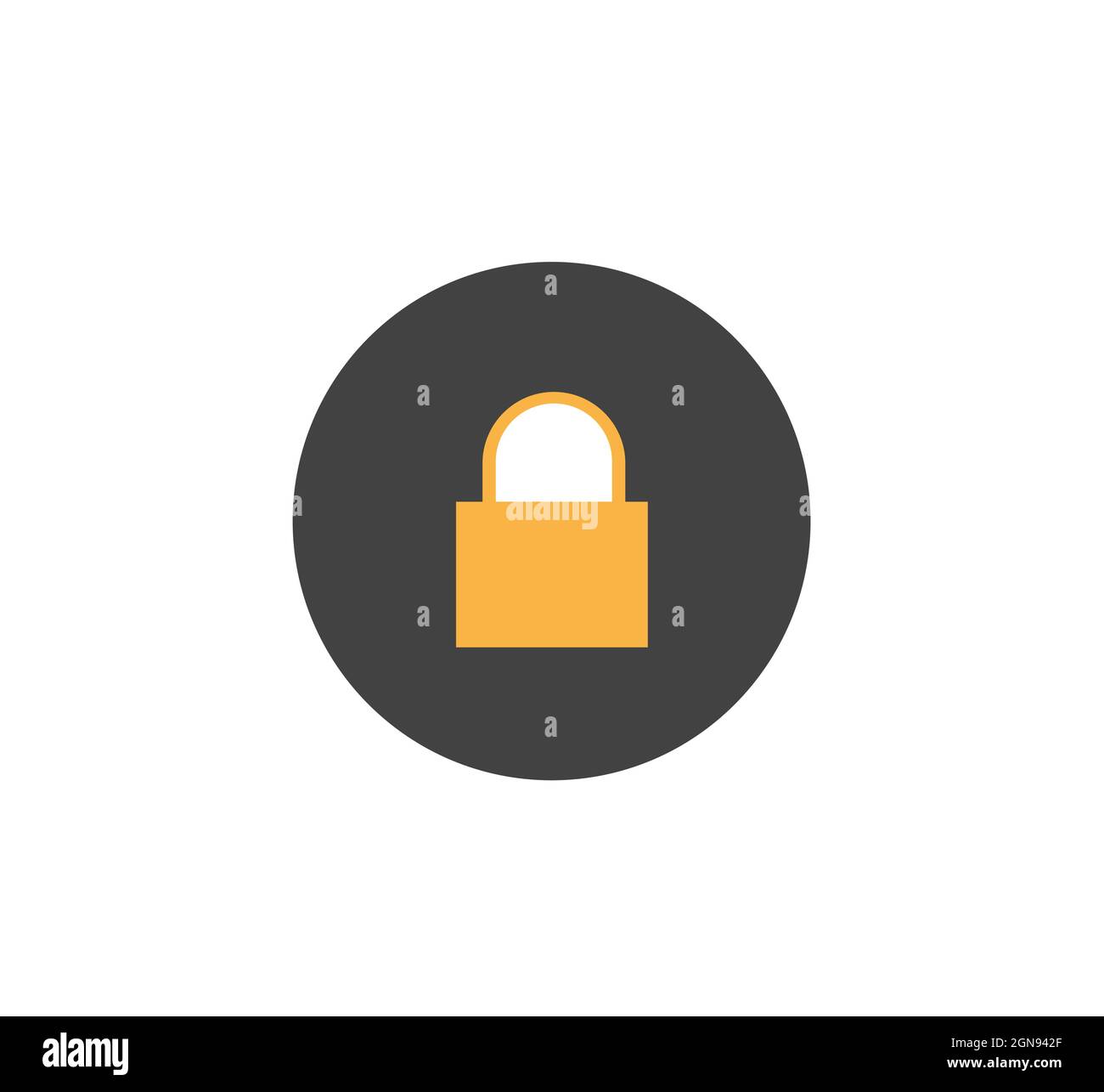 Lock app icon isolated on white background, security sign concept Stock ...