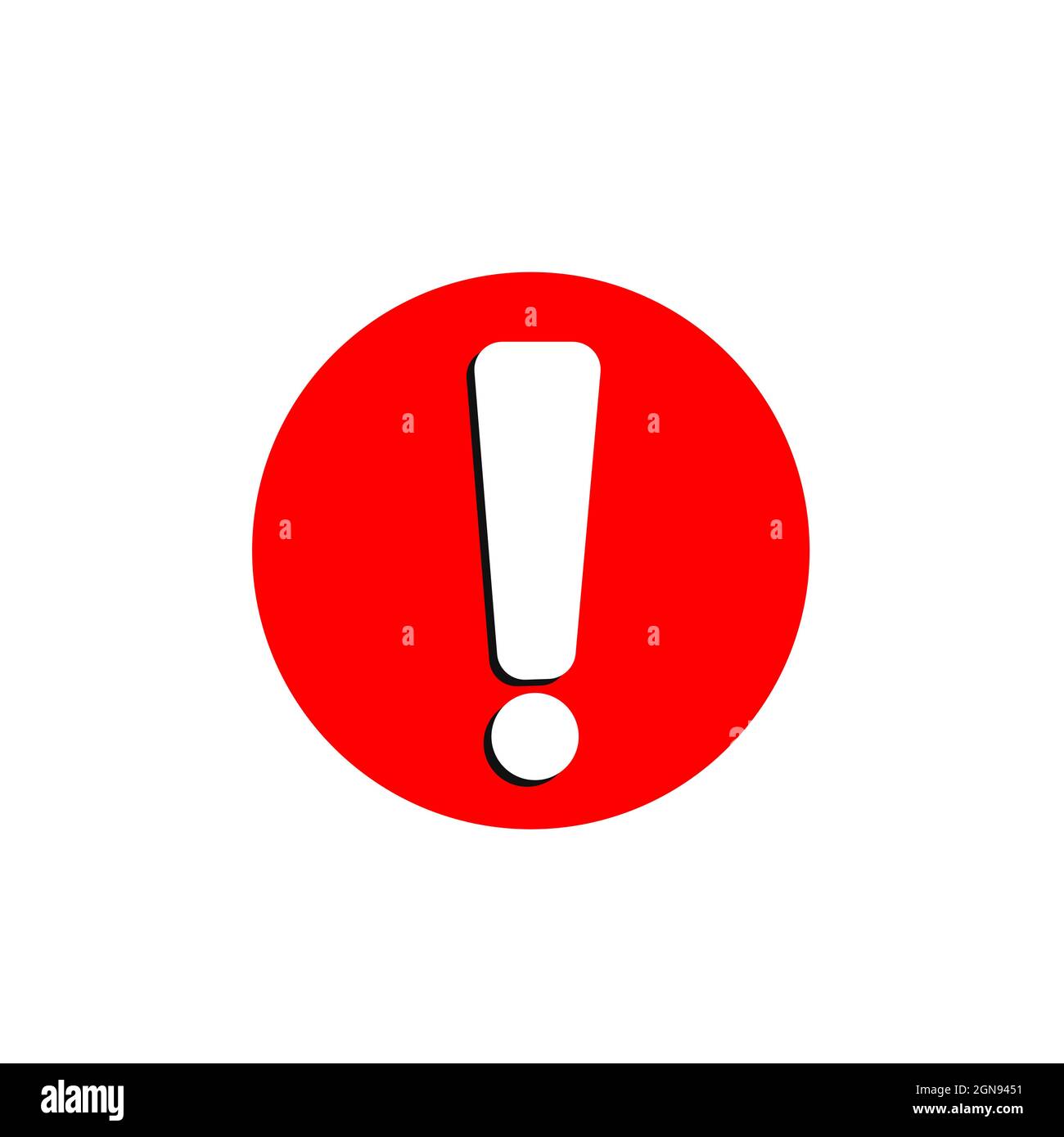 Attention icon isolated on white background, exclamation logo Stock ...