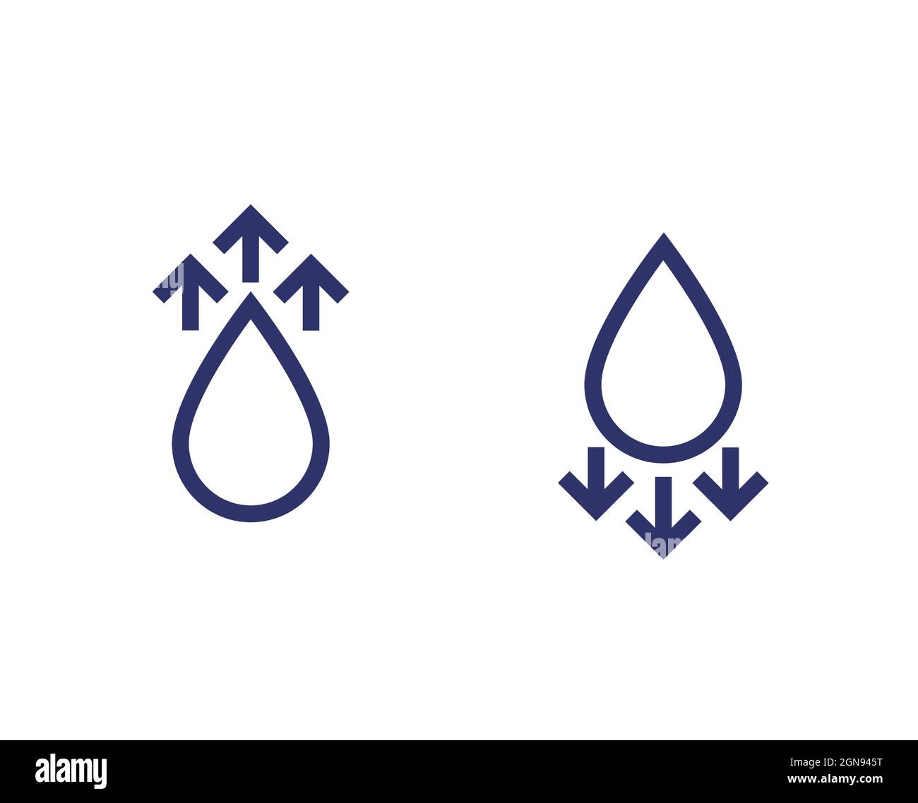 humidity level up or down vector icons Stock Vector Image & Art - Alamy