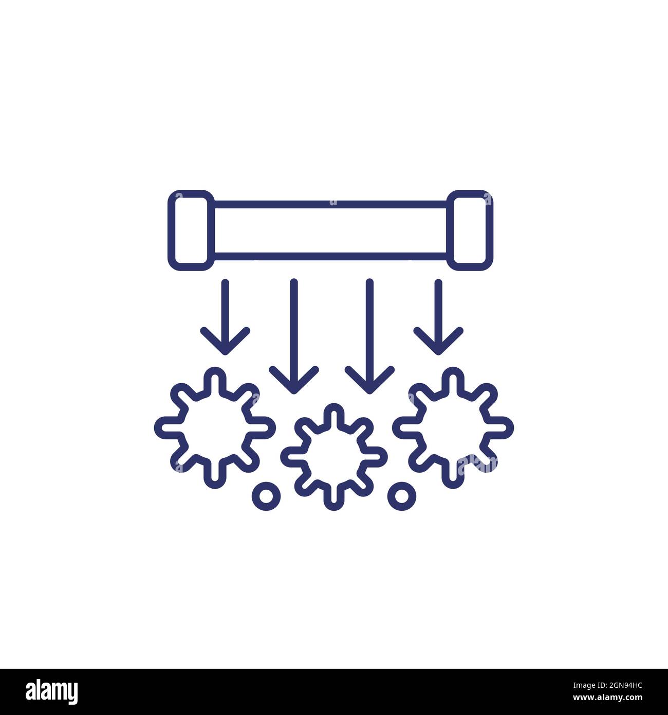Uv light sterilization lamp Stock Vector Images - Alamy