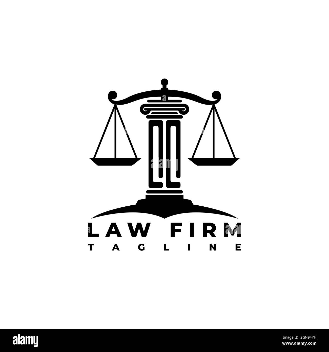 QQ Monogram Logo Letter Pillars Geometric shape style vector, Law Firm ...