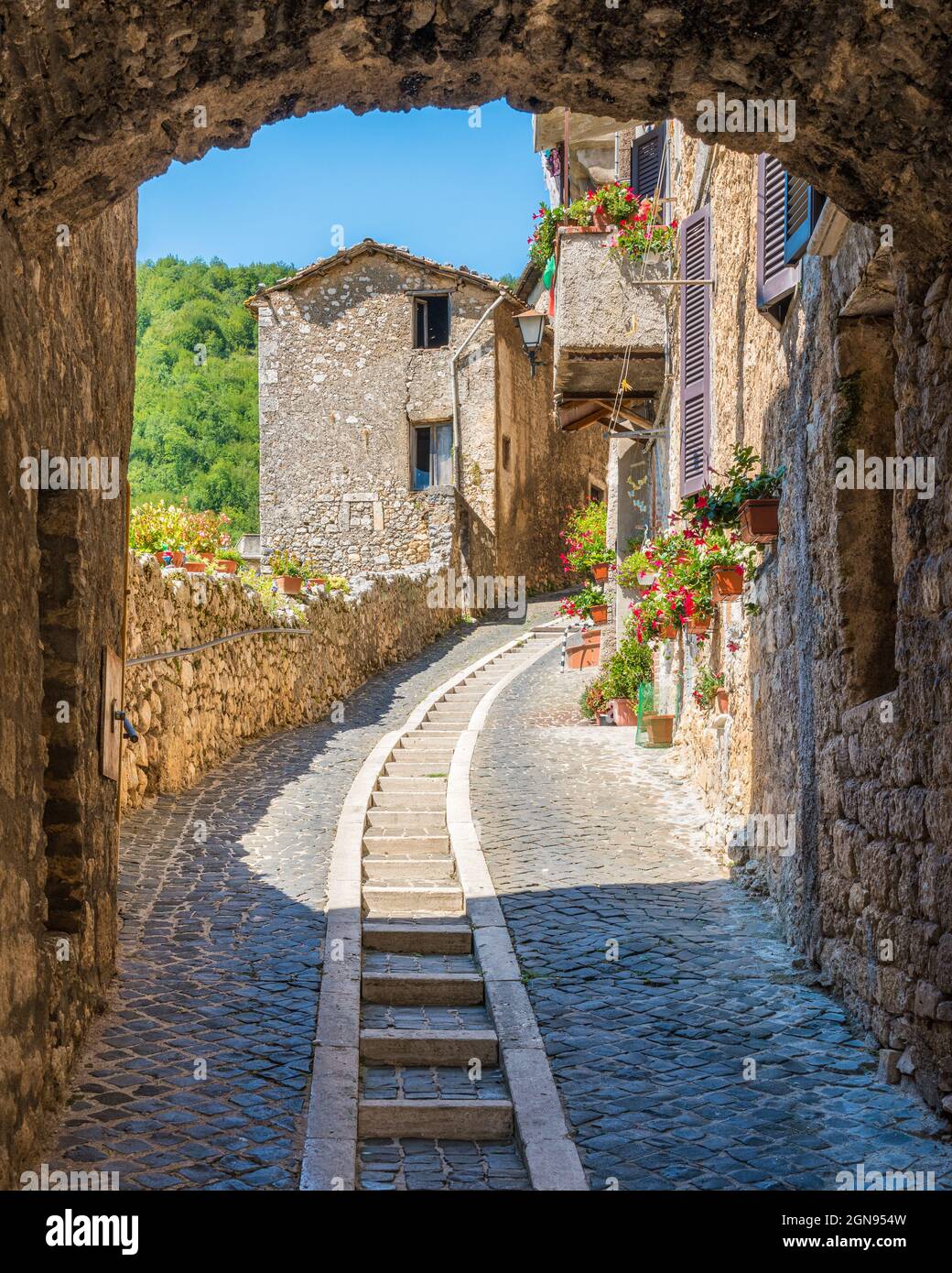 Scenic sight in Guarcino, beautiful village in the province of ...