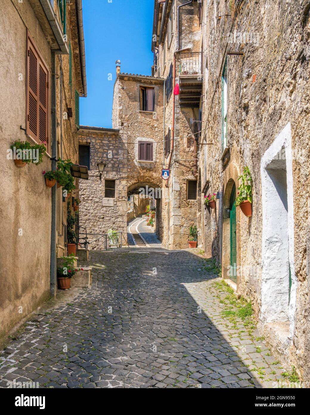 Scenic sight in Guarcino, beautiful village in the province of ...