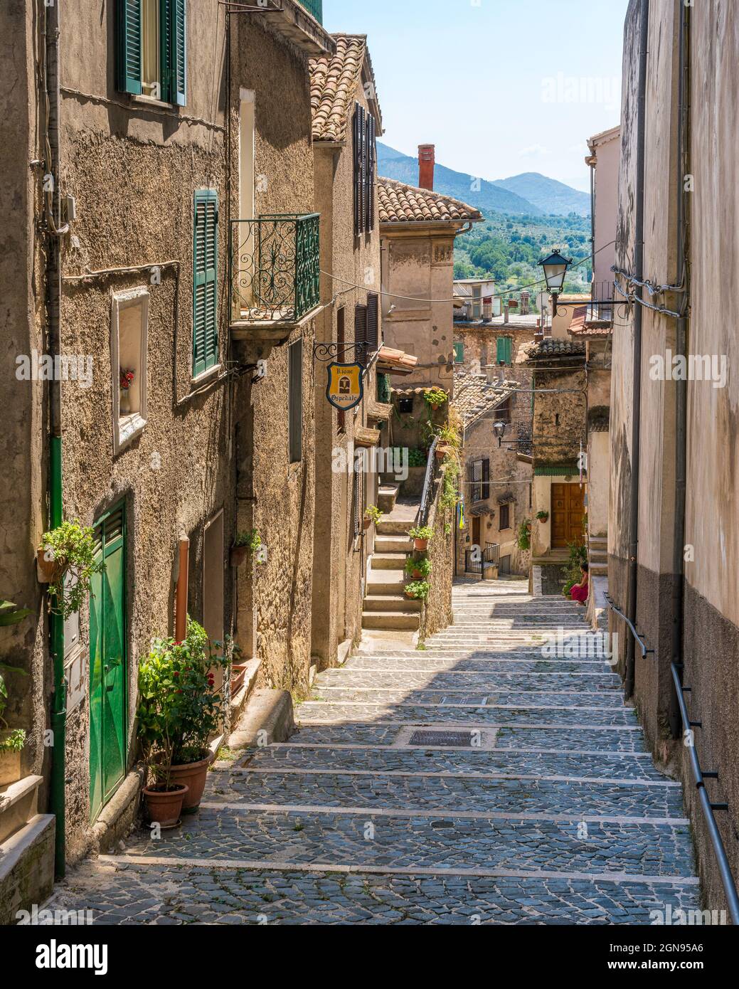 Scenic sight in Guarcino, beautiful village in the province of ...