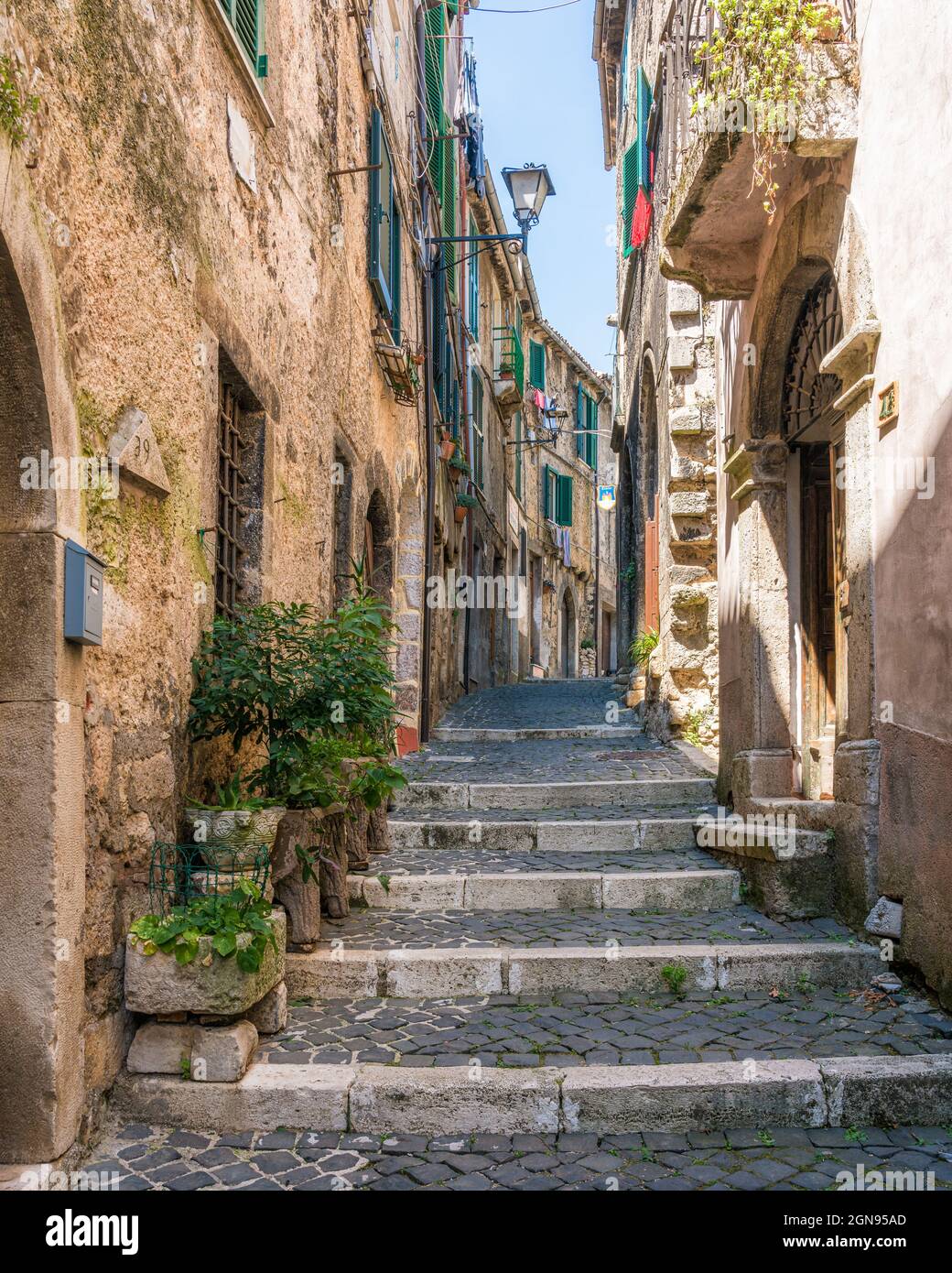 Scenic sight in Guarcino, beautiful village in the province of ...
