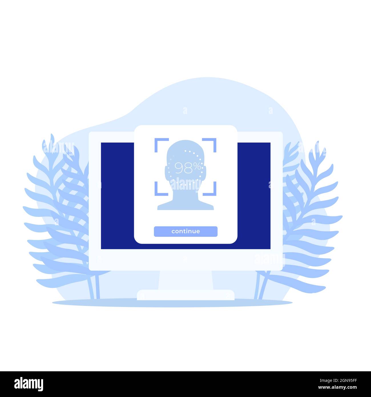 Face recognition software and facial scan icon Stock Vector Image & Art ...