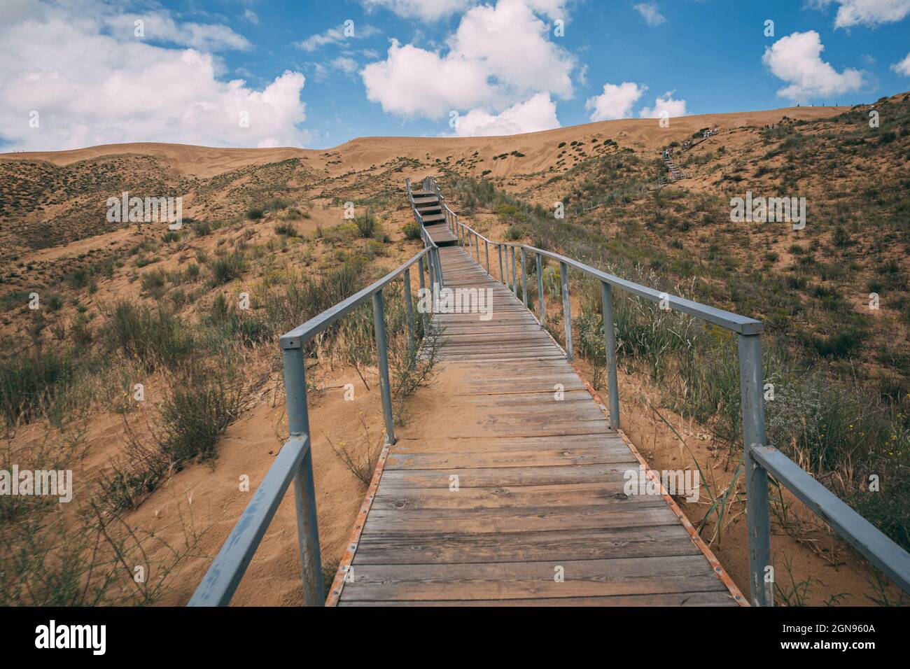 Beautiful sand bridge under sunny hi-res stock photography and images ...