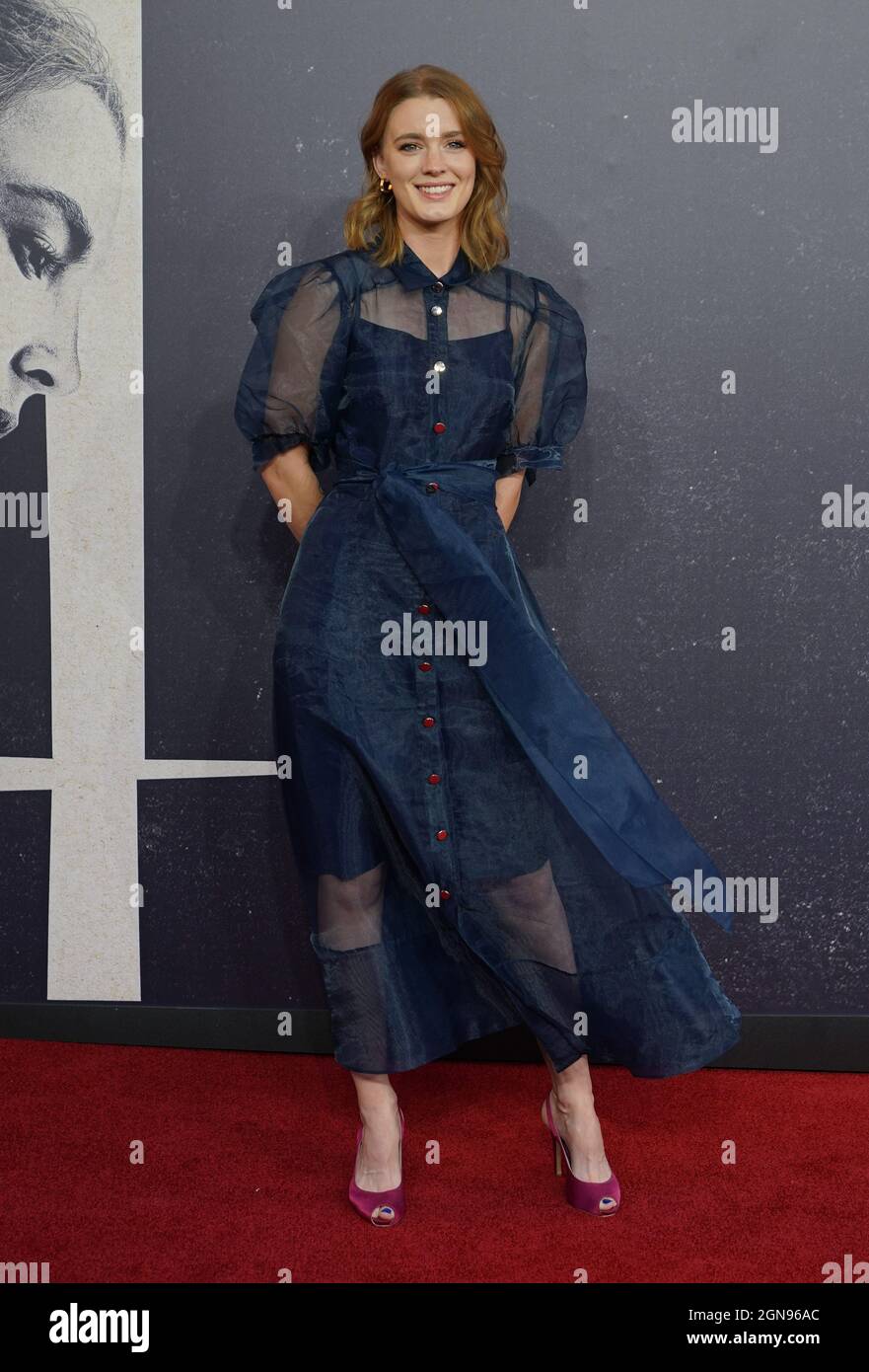 Amy James-Kelly attending the UK premiere of The Last Duel at the Odeon ...