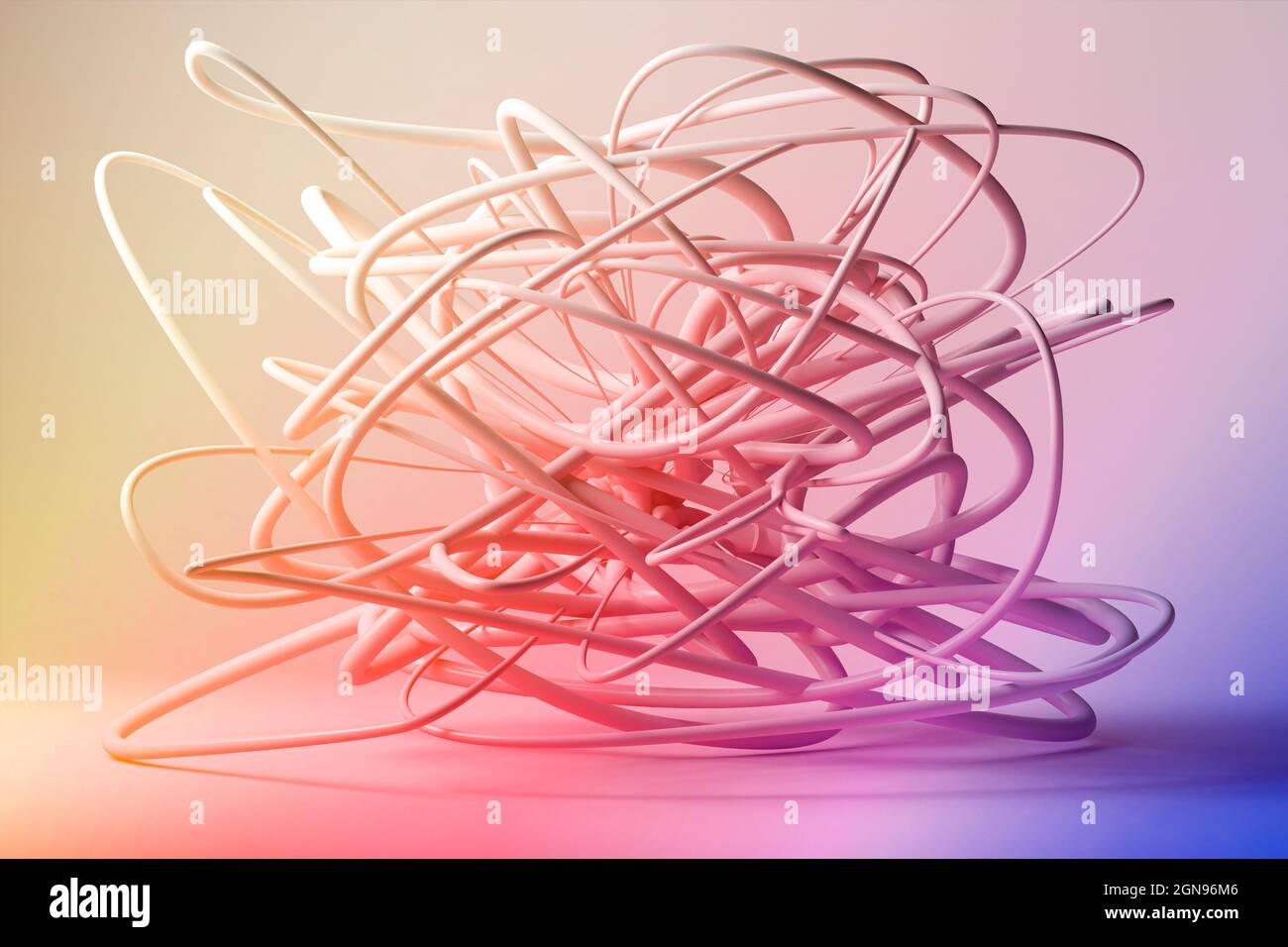 Three dimensional render of twisted cables Stock Photo - Alamy