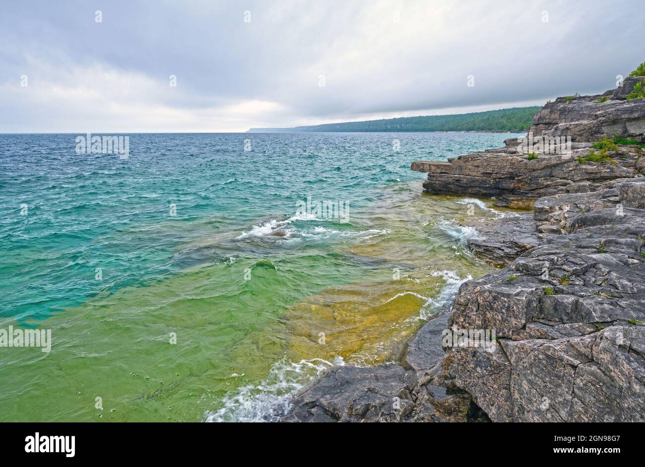 Colorful Waters on the Great Lakes on Lake Huron at Bruce Peninsula ...