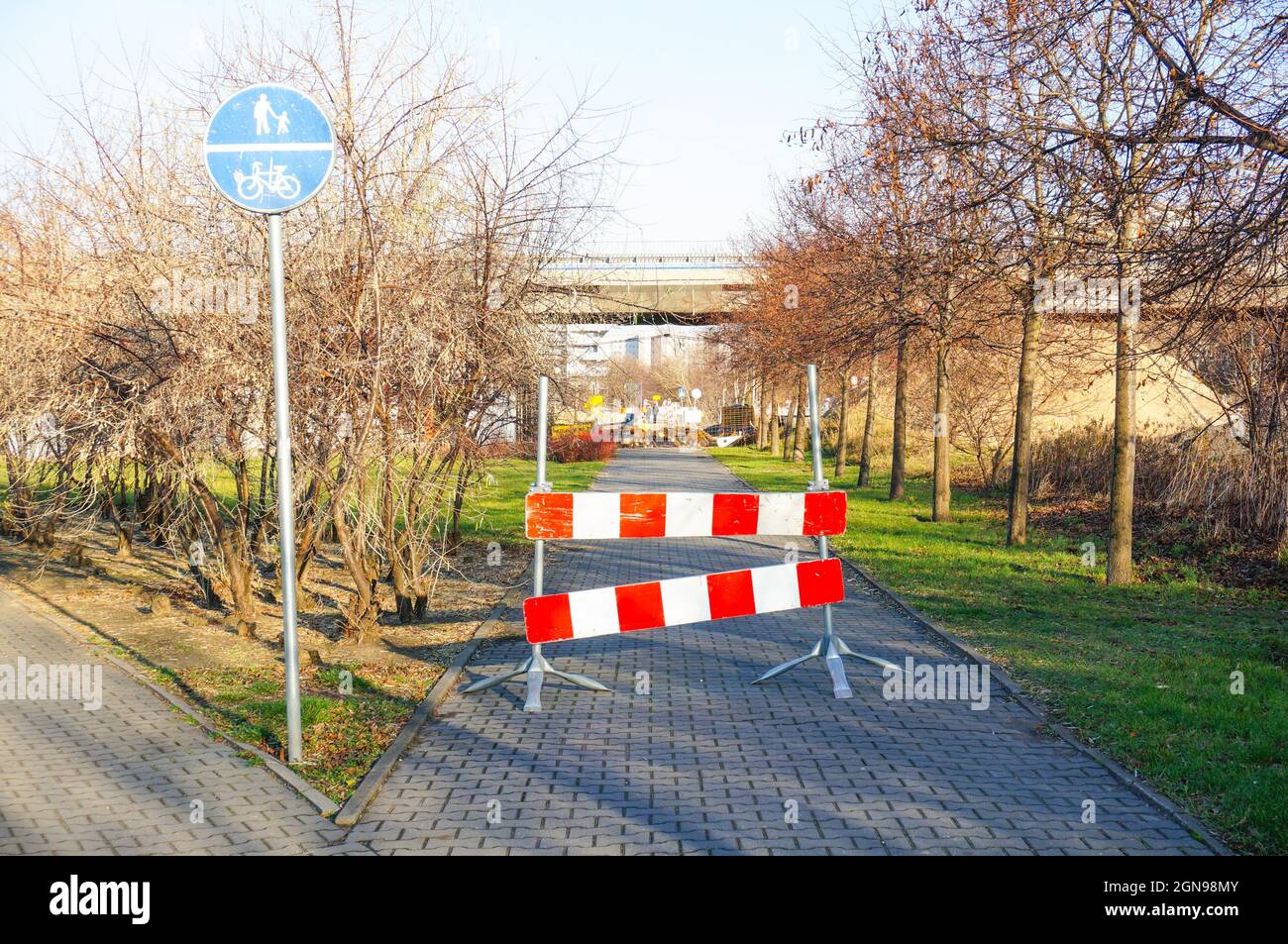 In front of a park footpath Stock Photo - Alamy