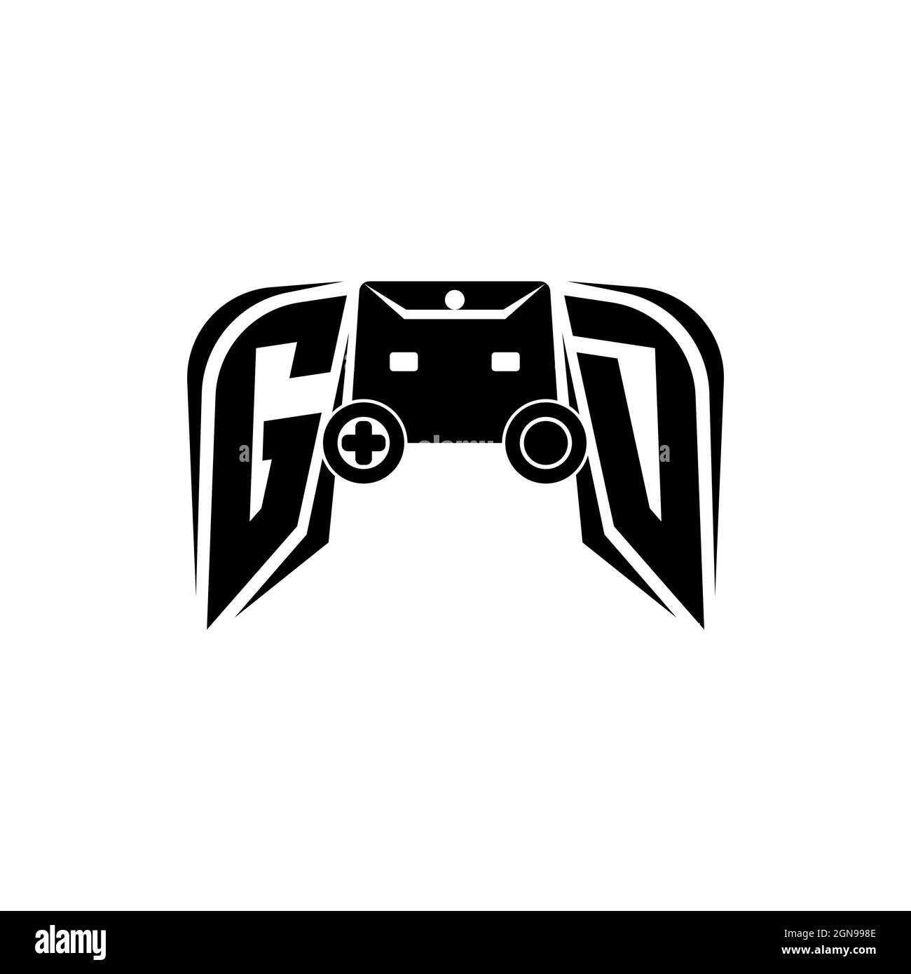 GD Initial ESport gaming logo. Game console shape style vector template Stock Vector Image & Art ...