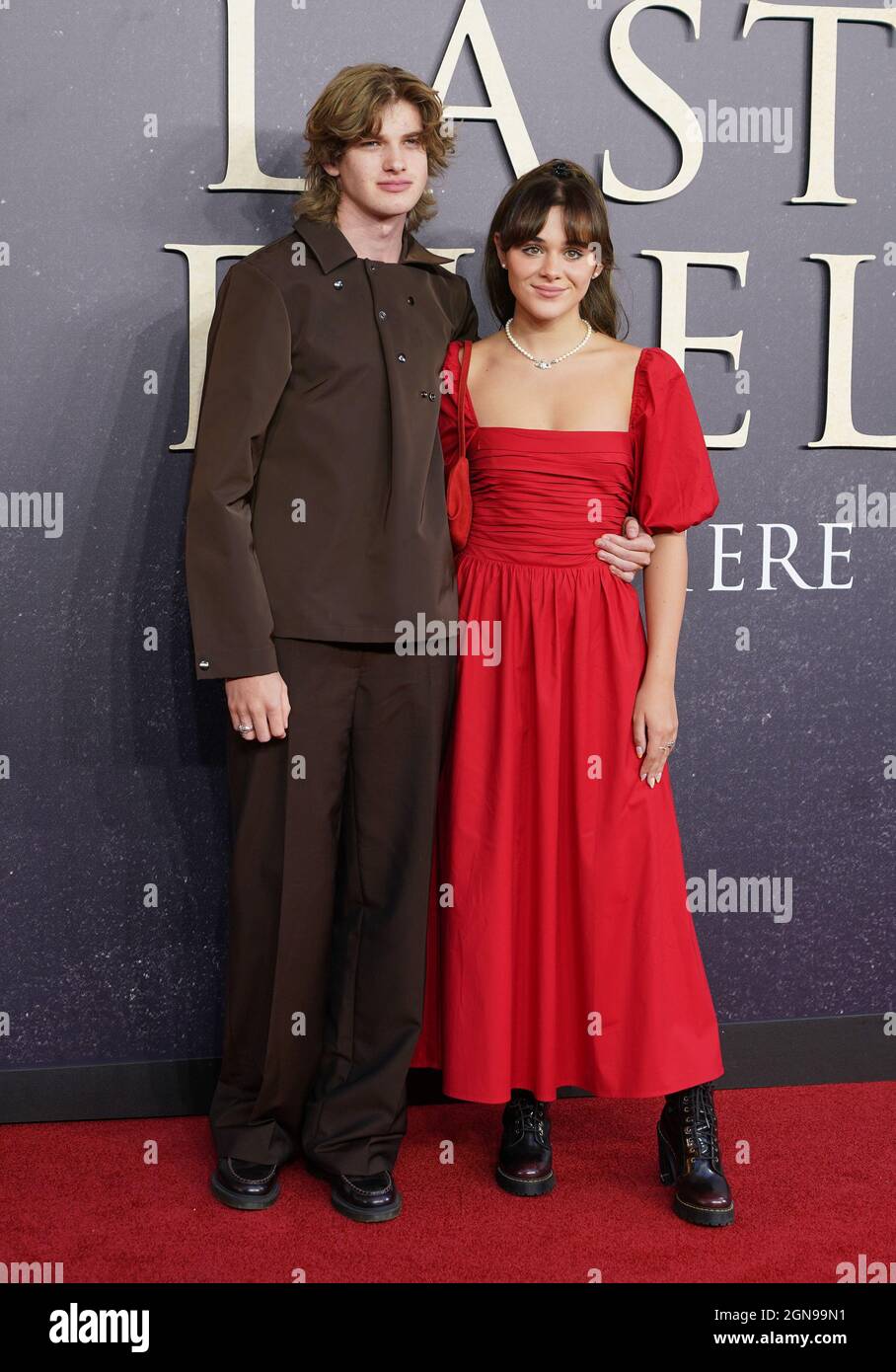 Isabella Pappas and Deelo Arizon aattending the UK premiere of The Last ...
