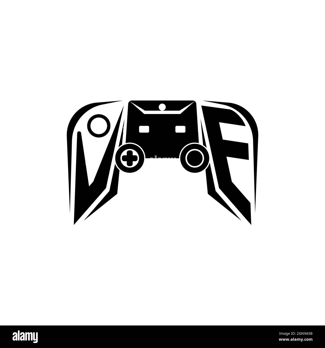 VE Initial ESport gaming logo. Game console shape style vector template ...