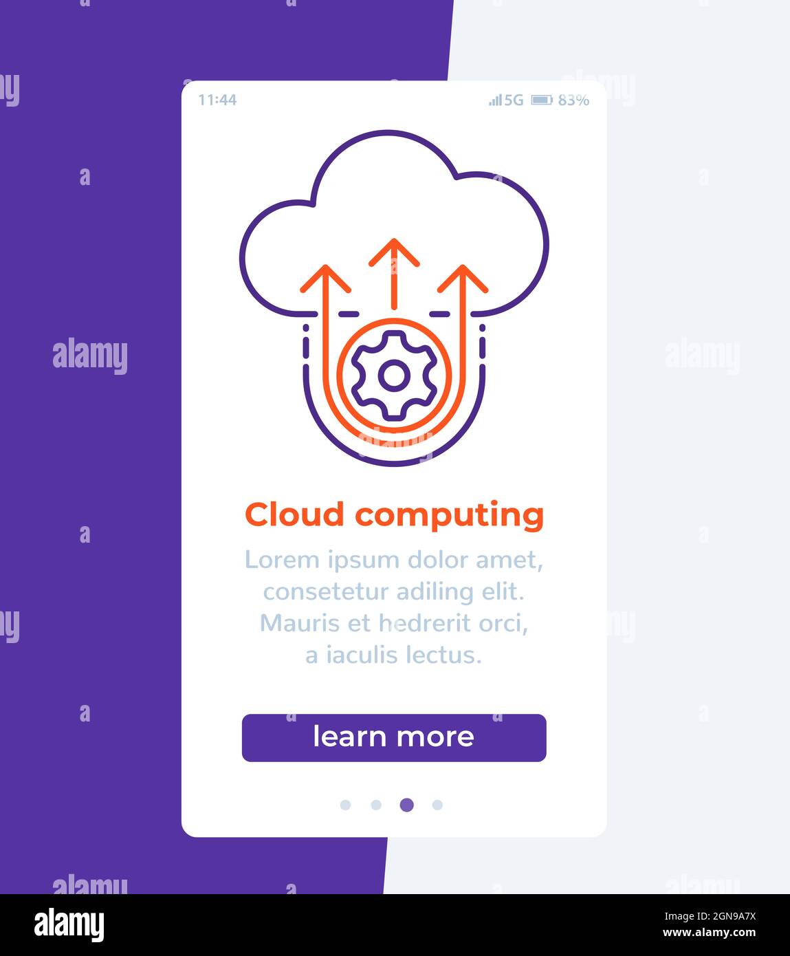 Cloud computing banner outline hi-res stock photography and images - Alamy