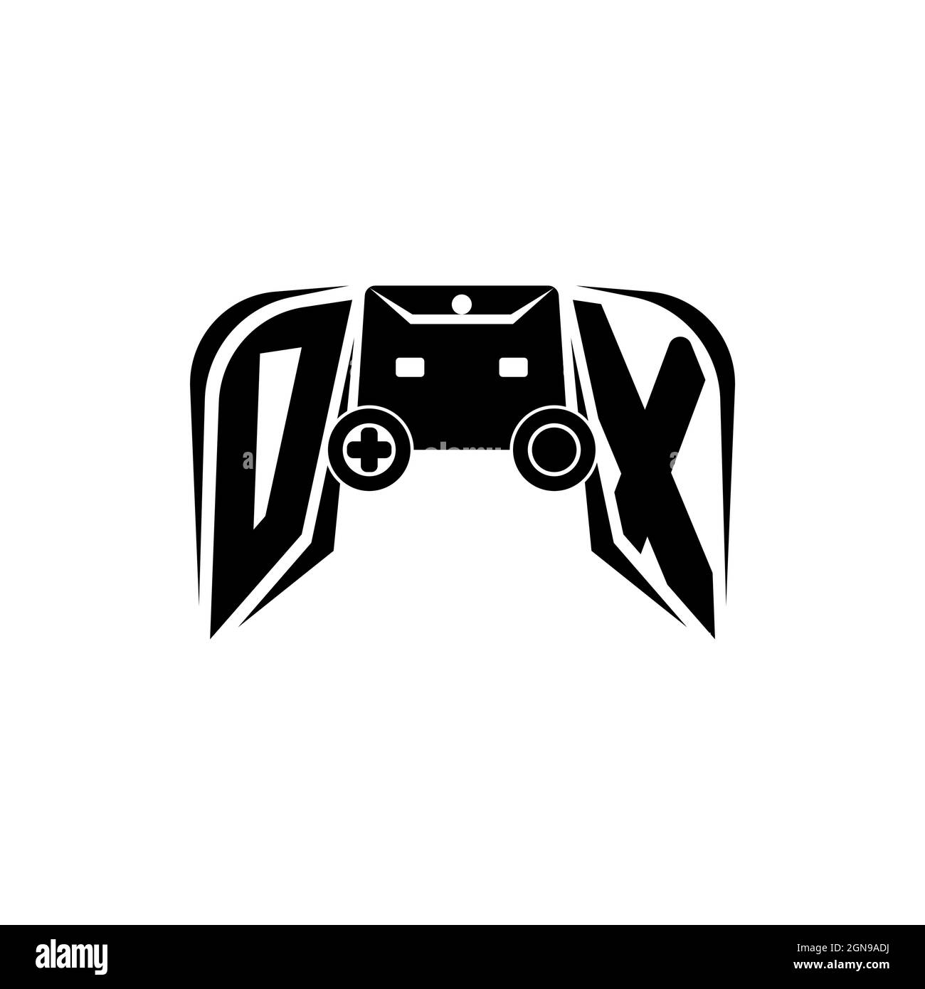 OX Initial ESport gaming logo. Game console shape style vector template ...