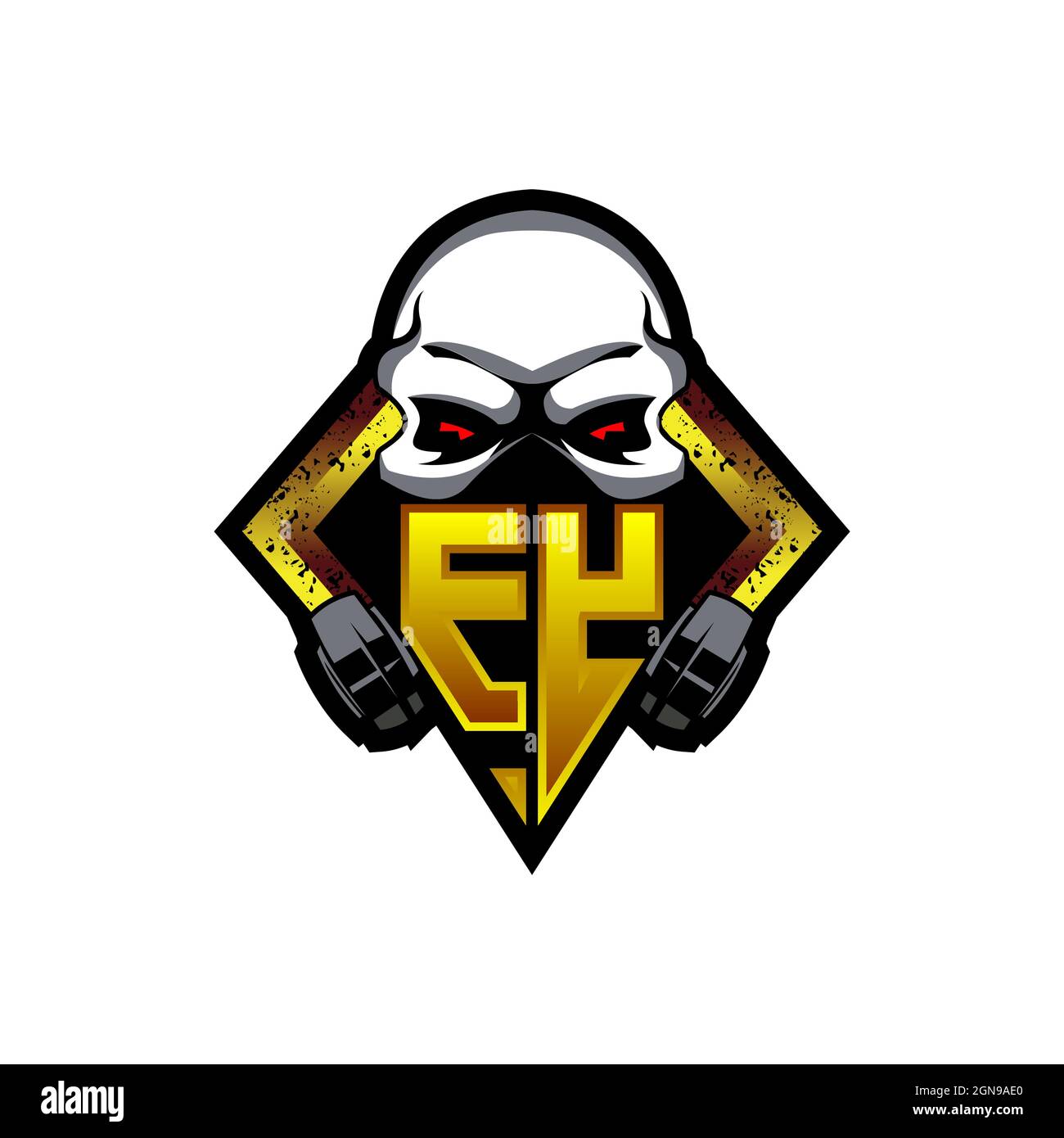 NC Initial ESport gaming logo. Game console shape style vector template ...